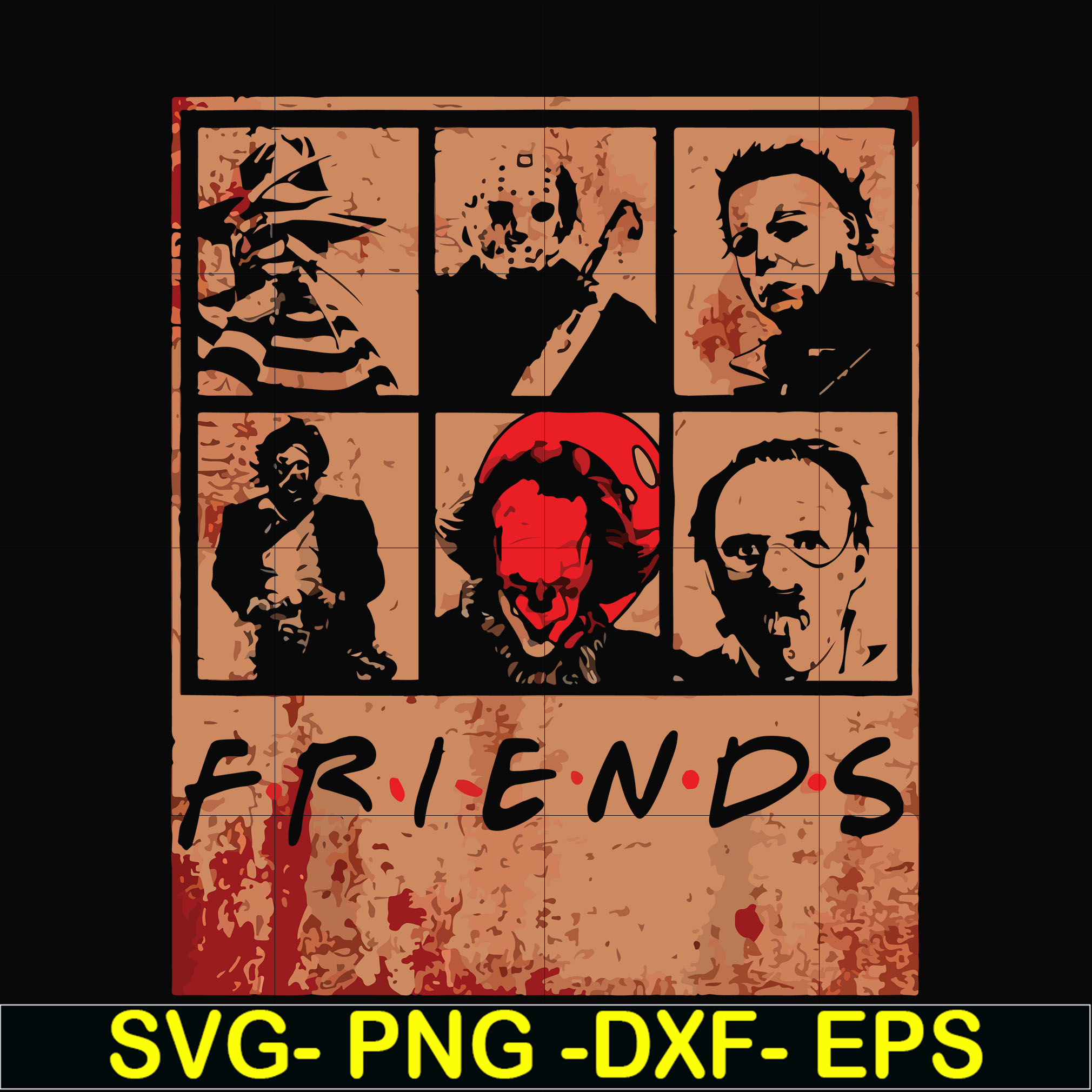 Scary Friends Horror svg, Halloween svg, png, dxf, eps digit - Inspire ...