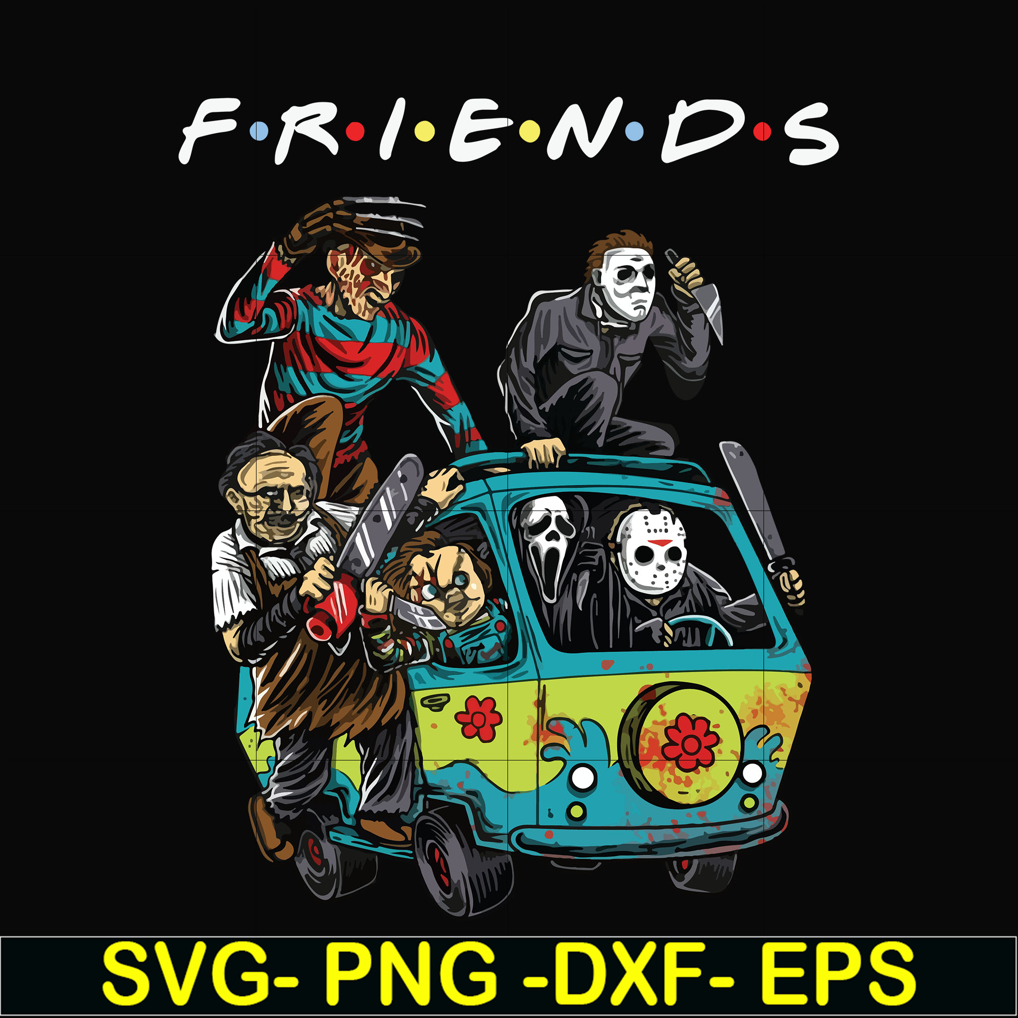 Scary Friends Horror svg, Halloween svg, png, dxf, eps digit - Inspire ...