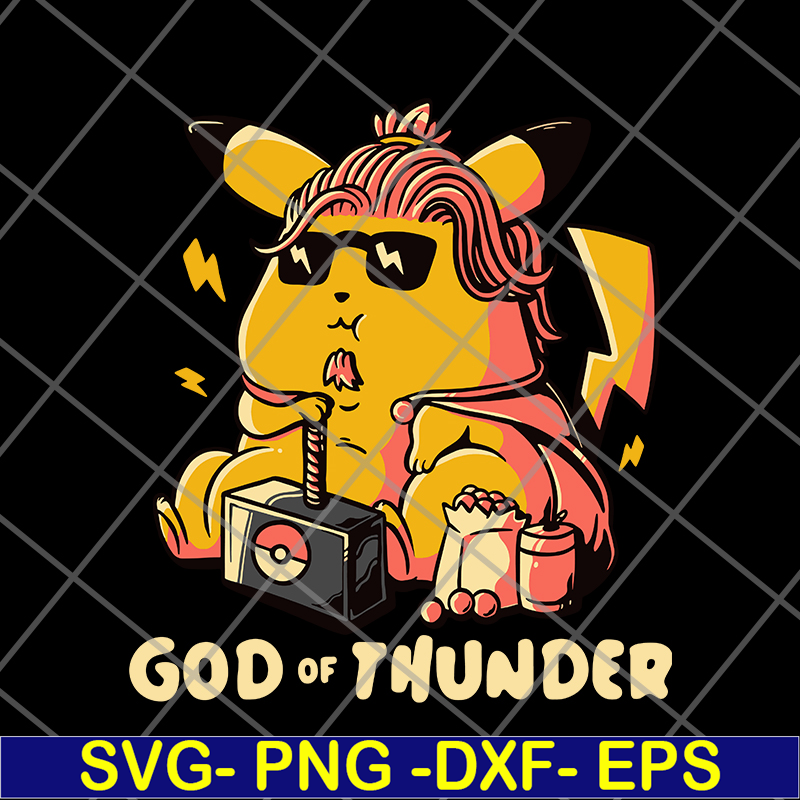 Pikachu God Of Thunder svg, png, dxf, eps digital file FN120 - Inspire ...
