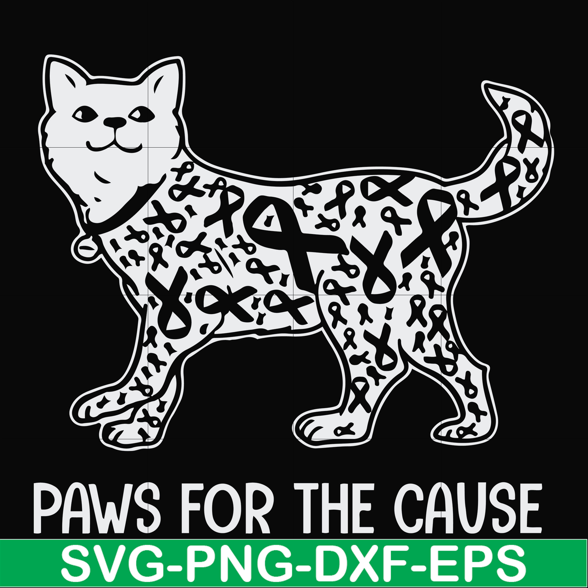Paws for the cause svg, png, dxf, eps file FN000963 - Inspire Uplift