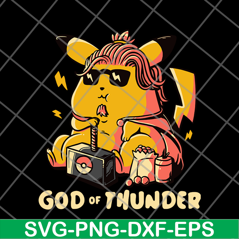 Pikachu God Of Thunder svg, png, dxf, eps digital file FN120 | Inspire ...