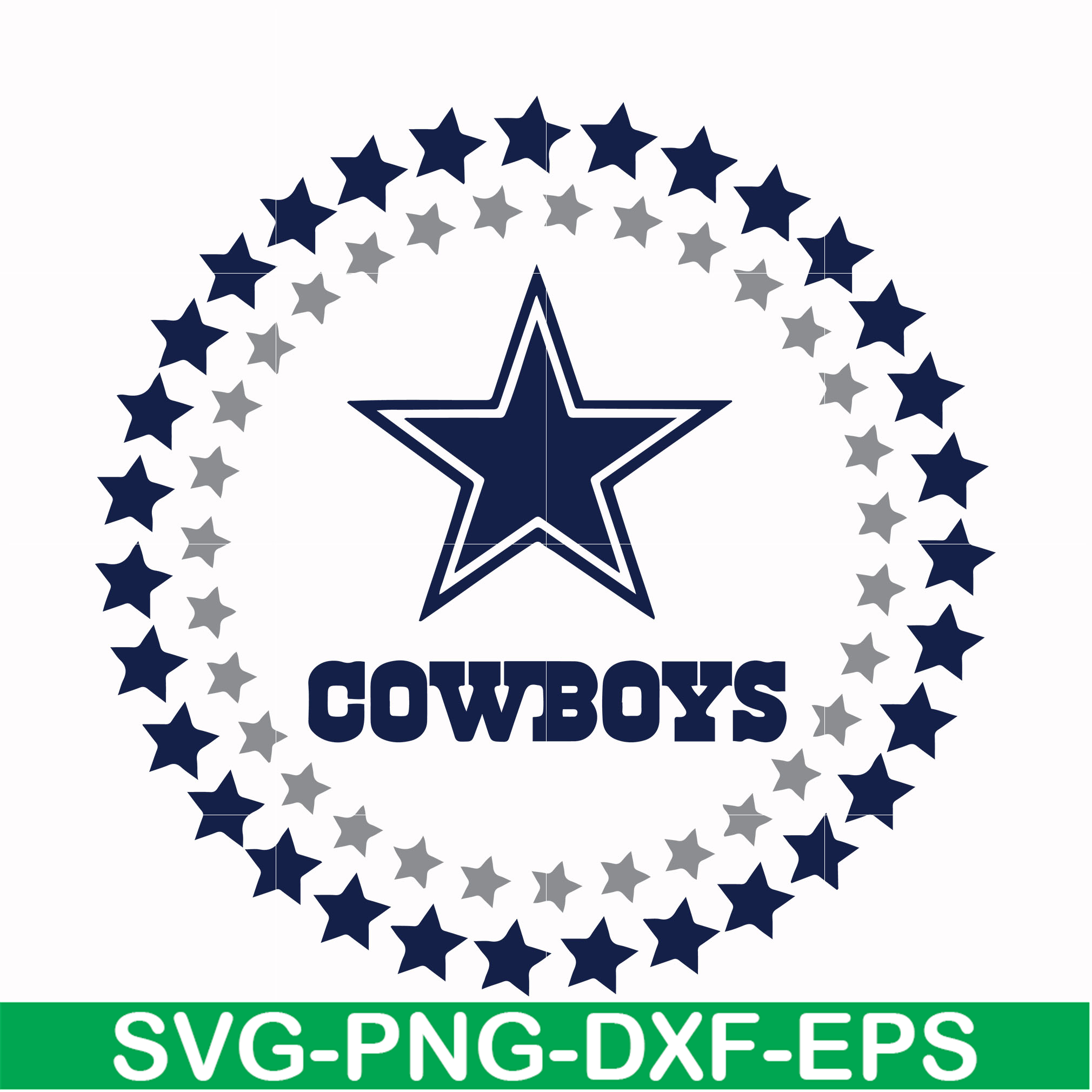 Cowboys star, svg, png, dxf, eps file NFL000090 | Inspire Uplift