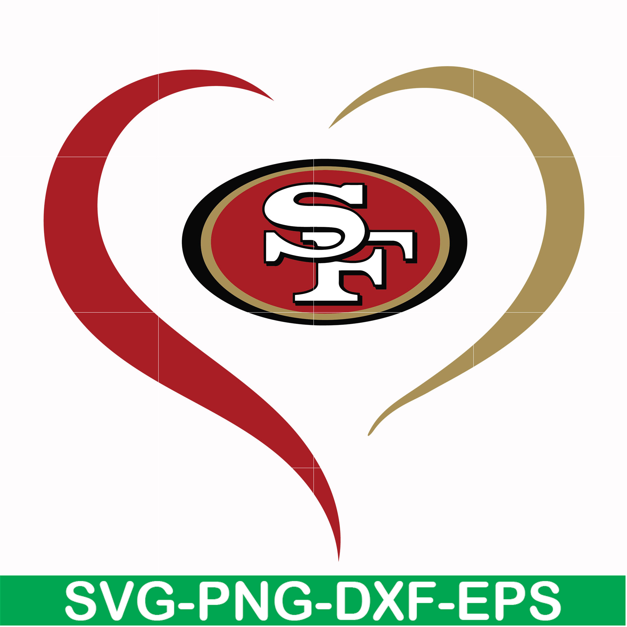 San francisco 49ers heart svg, 49ers heart svg, Nfl svg, png | Inspire ...