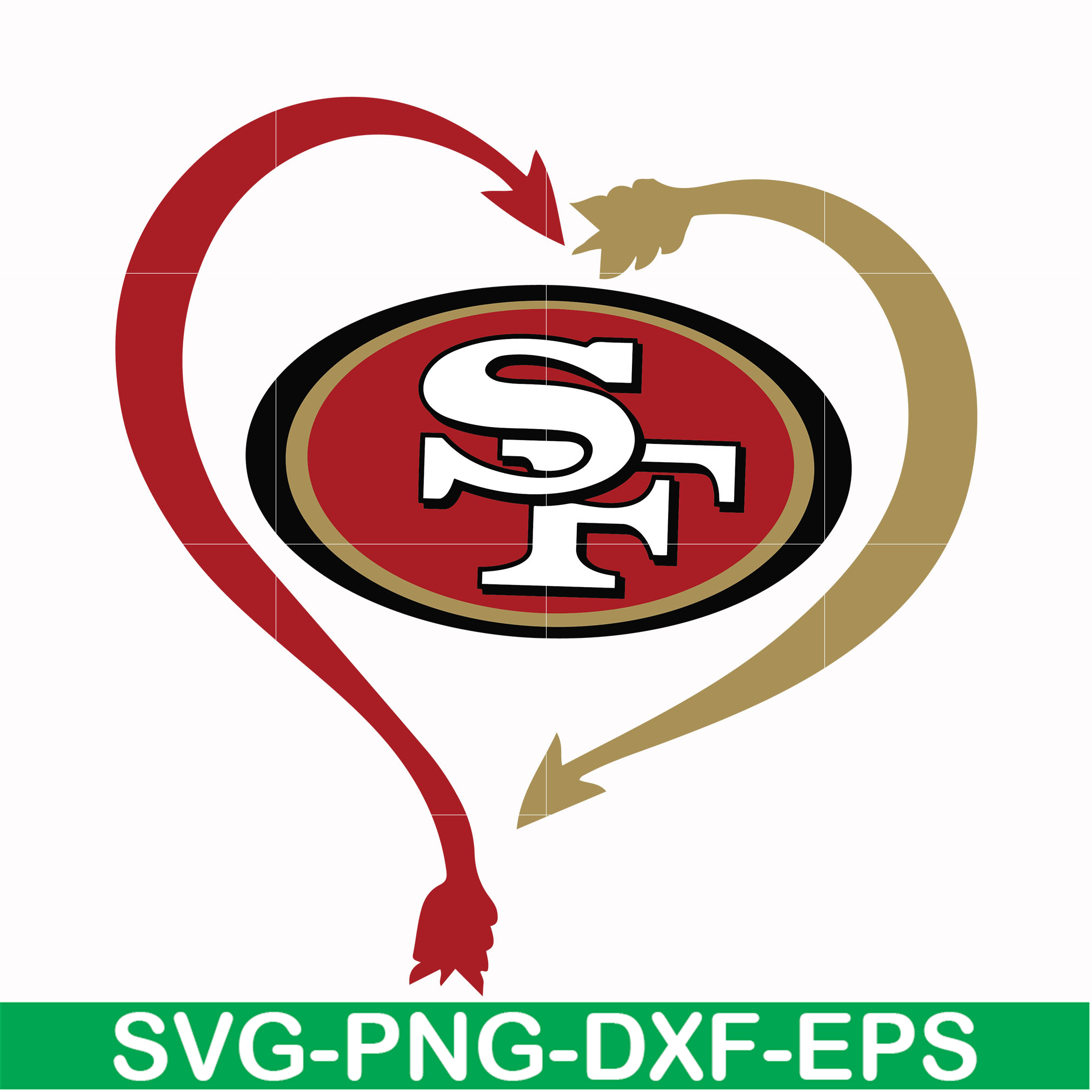 San francisco 49ers heart svg, 49ers heart svg, Nfl svg, png - Inspire ...