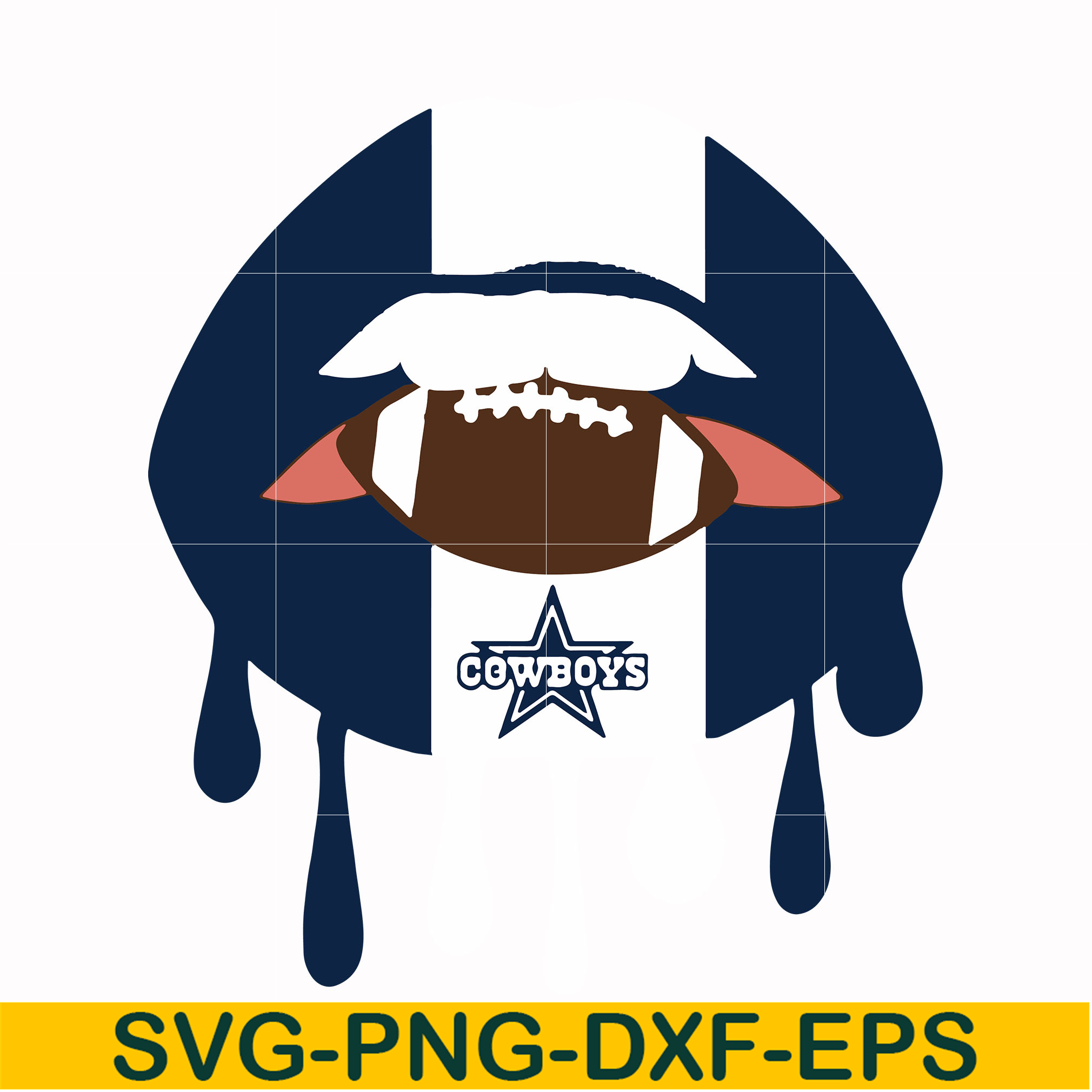 Cowboys lips, svg, png, dxf, eps file NFL0000116 | Inspire Uplift