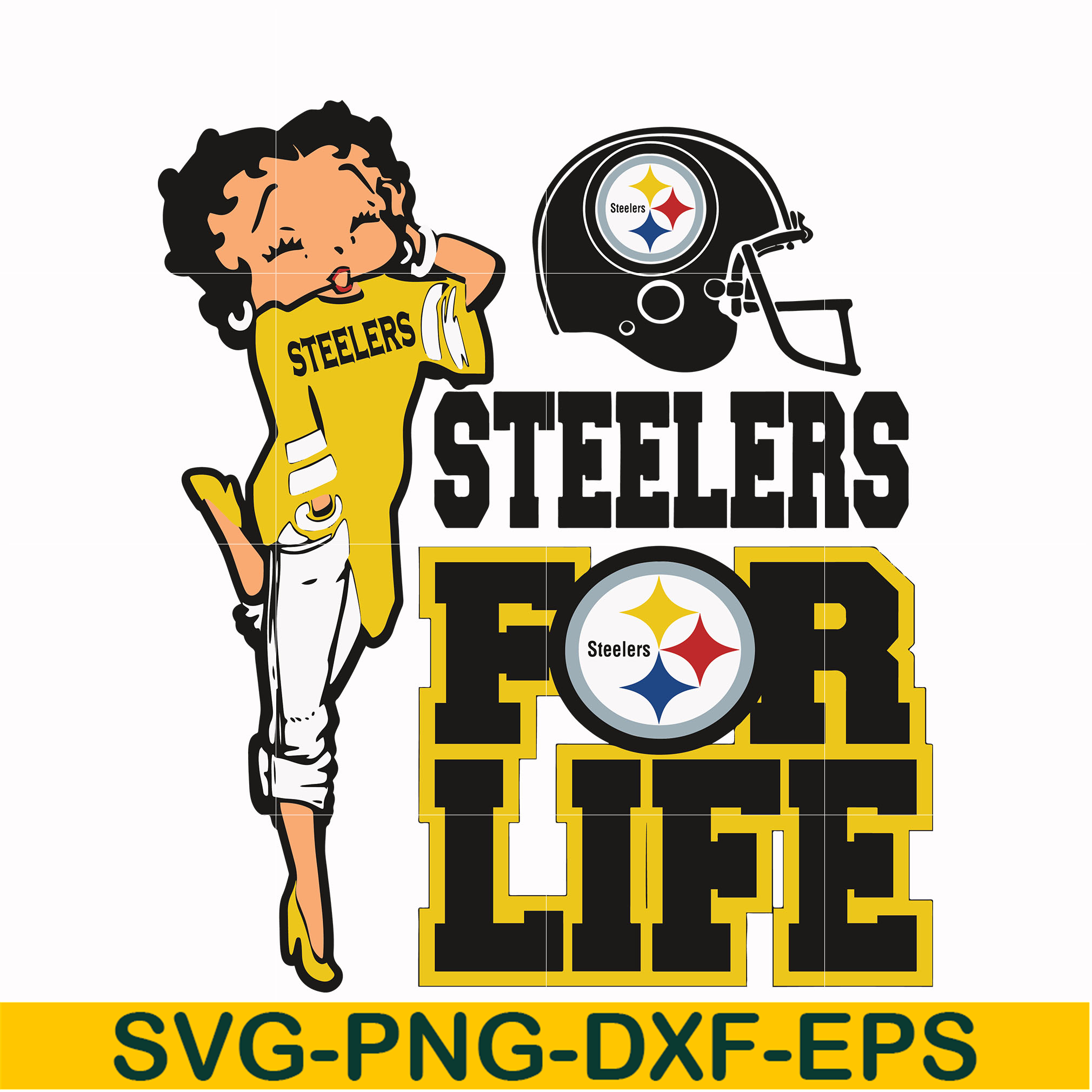 Steelers for life, svg, png, dxf, eps file NFL0000169 | Inspire Uplift