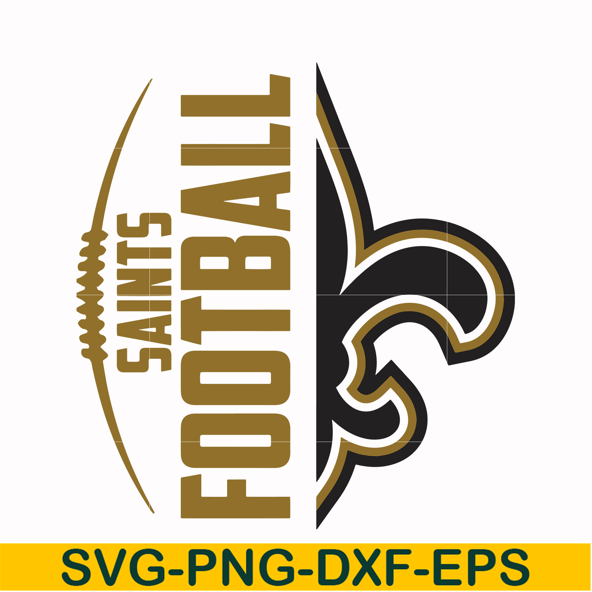 Saints football, svg, png, dxf, eps file NFL000079 | Inspire Uplift