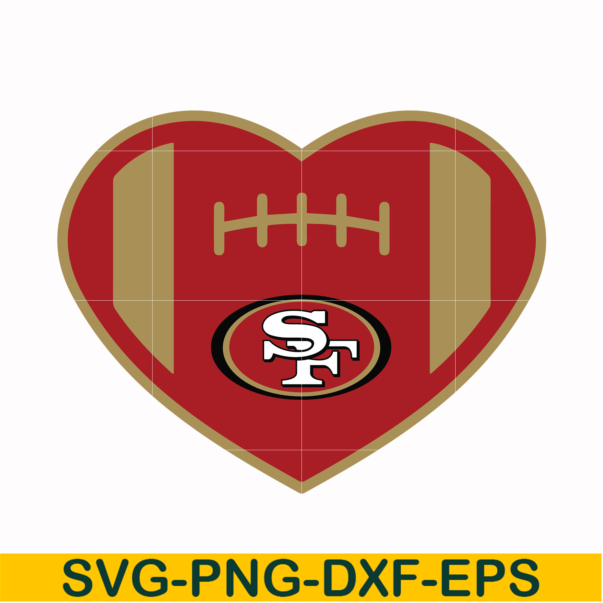 San francisco 49ers heart svg, 49ers heart svg, Nfl svg, png | Inspire ...