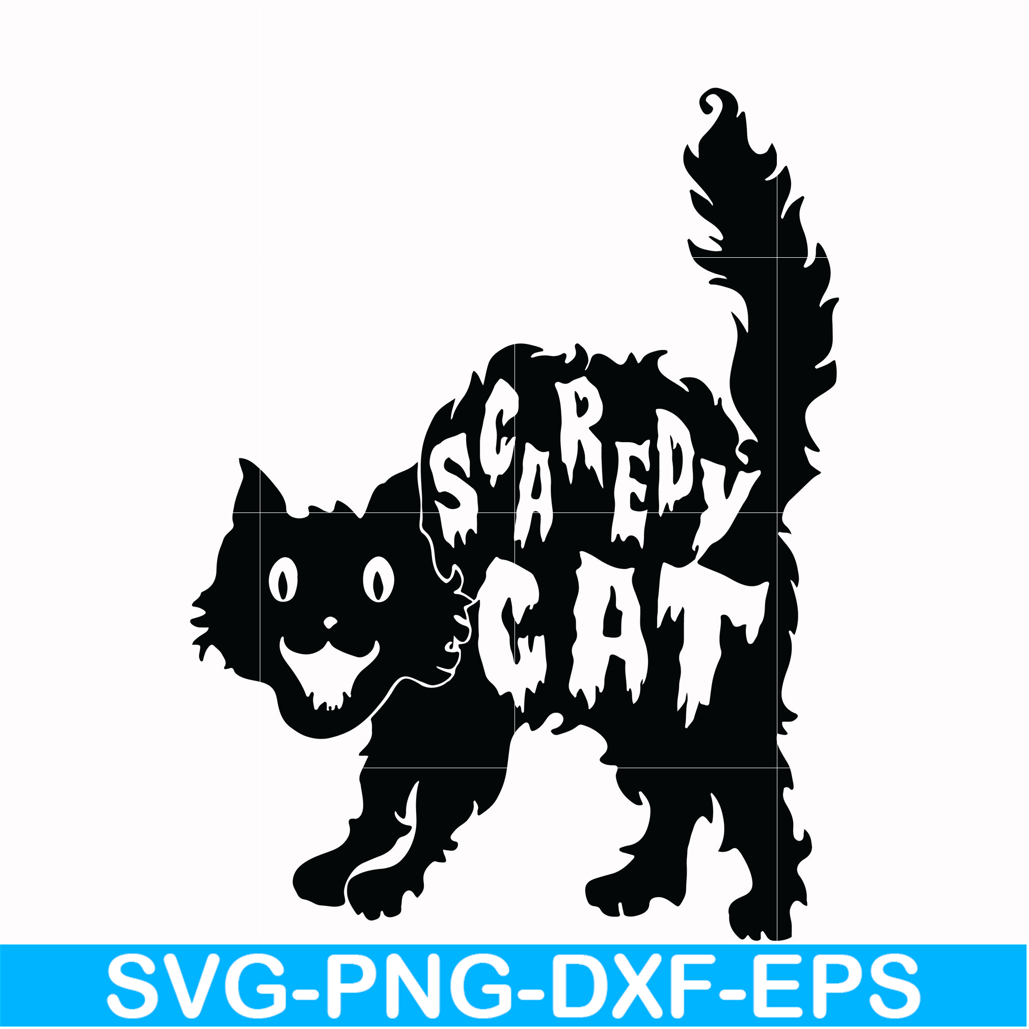 Scaredy cat svg, png, dxf, eps digital file HLW17072014 | Inspire Uplift