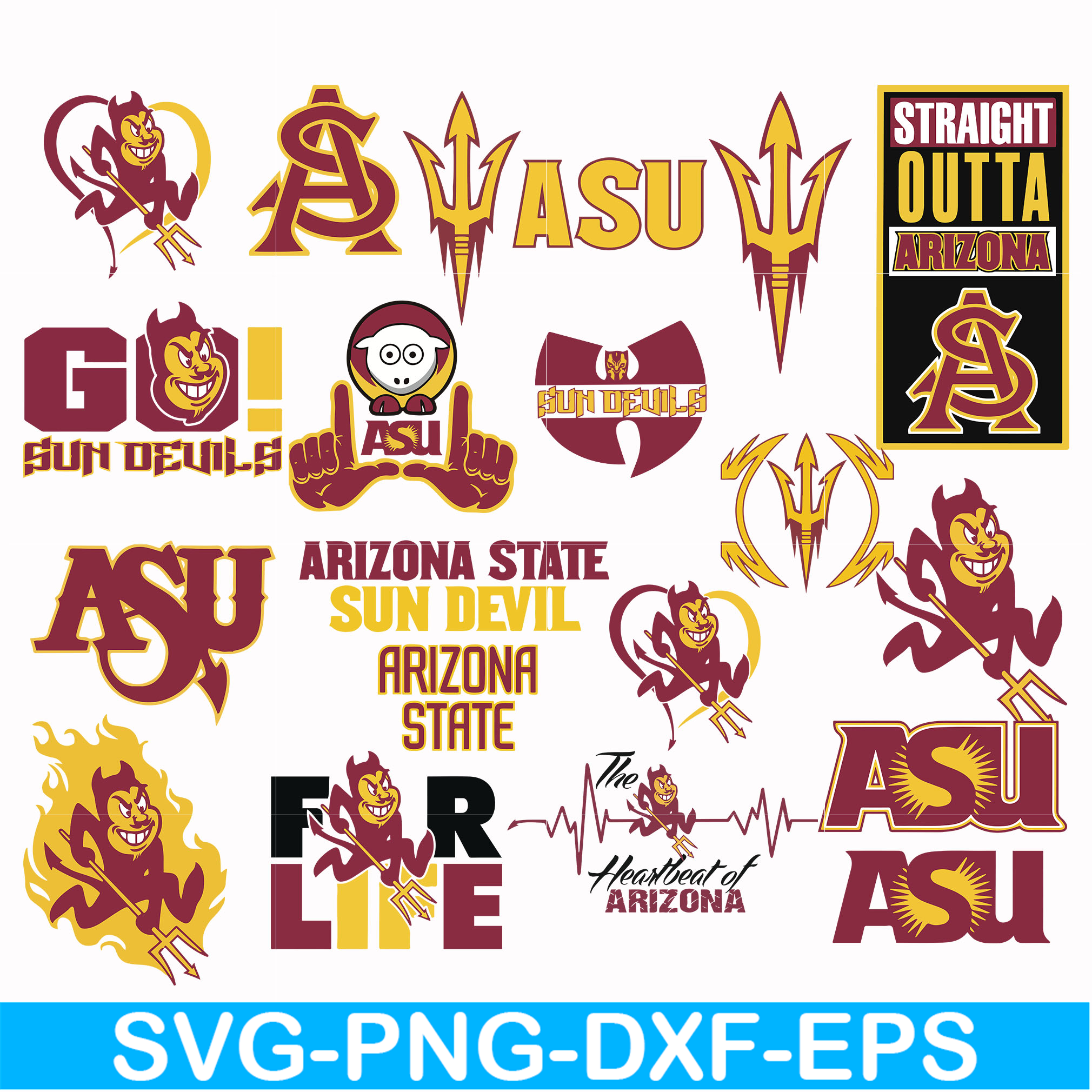 Arizona State Sun Devils svg, png, dxf, eps file NCAA0000206 - Inspire ...