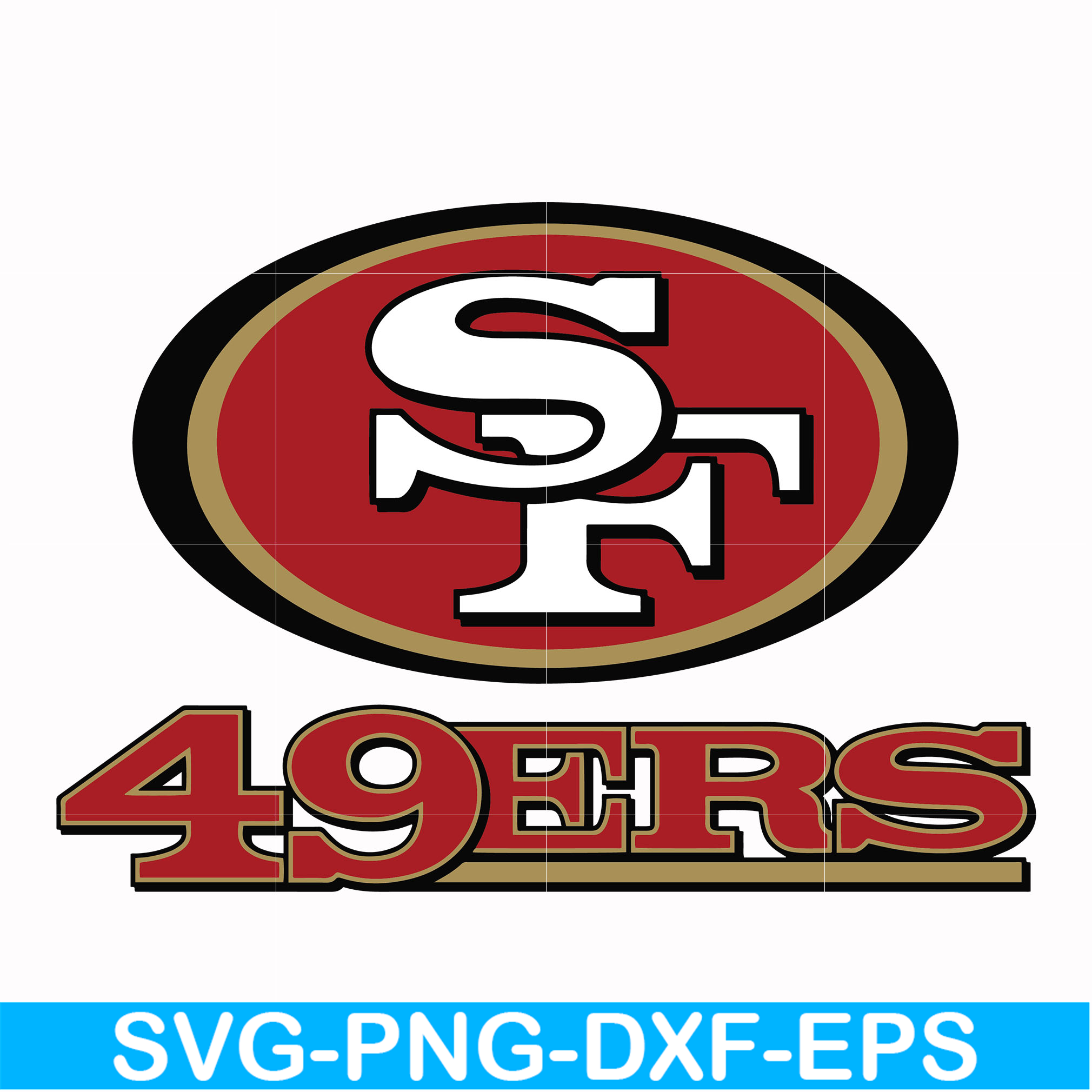 San francisco 49ers logo svg, Nfl svg, png, dxf, eps digital - Inspire ...