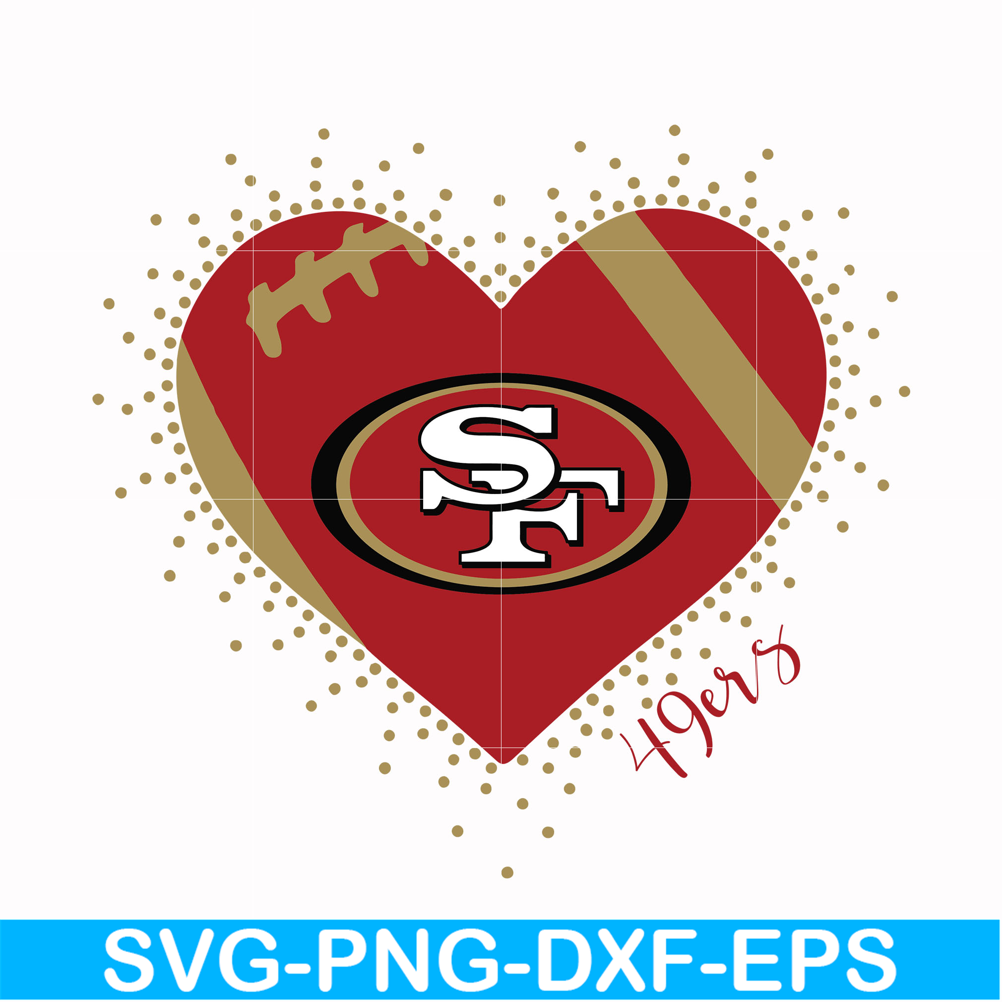 San francisco 49ers heart svg, 49ers heart svg, Nfl svg, png | Inspire ...
