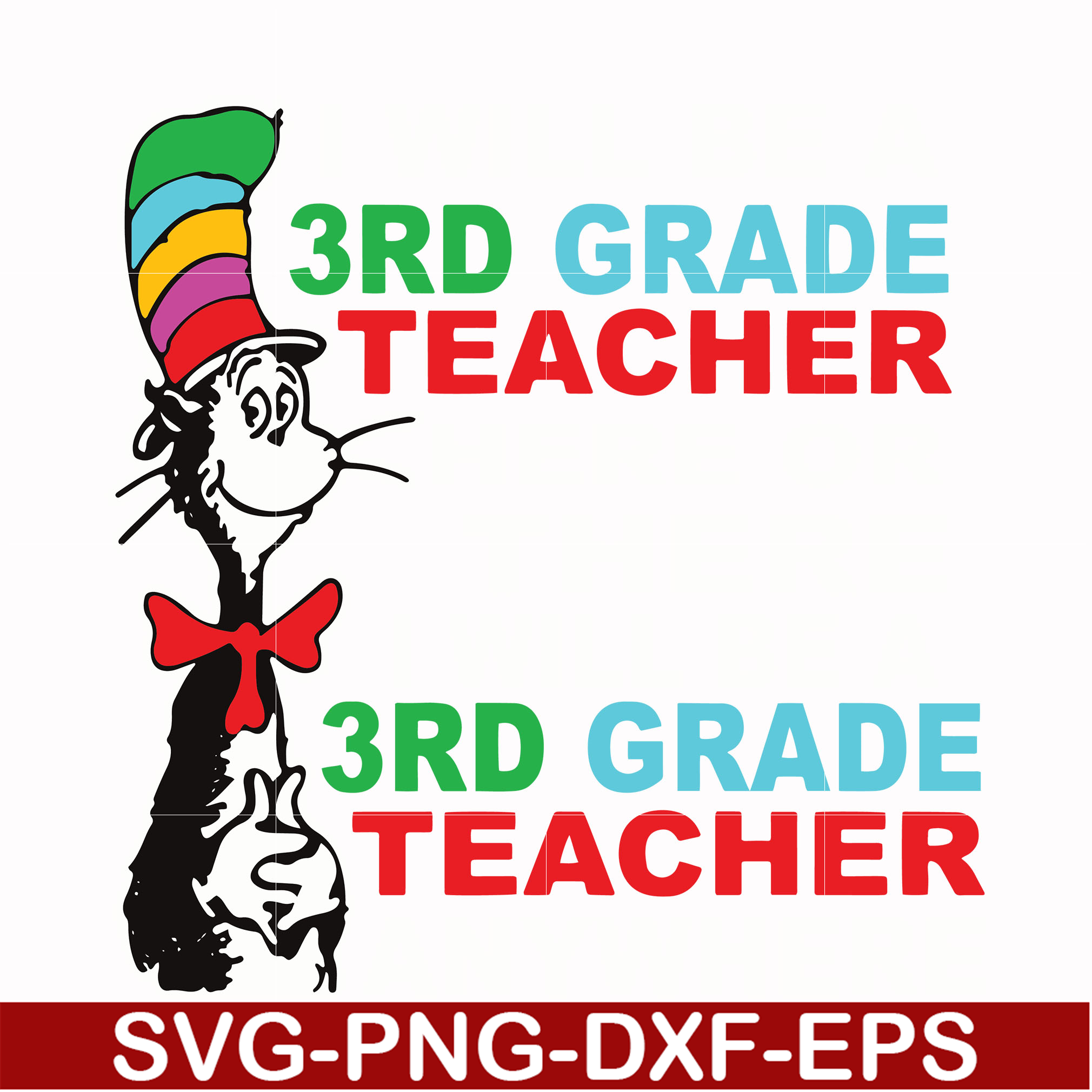 3rd grade teacher svg, png, dxf, eps file DR00033 - Inspire Uplift