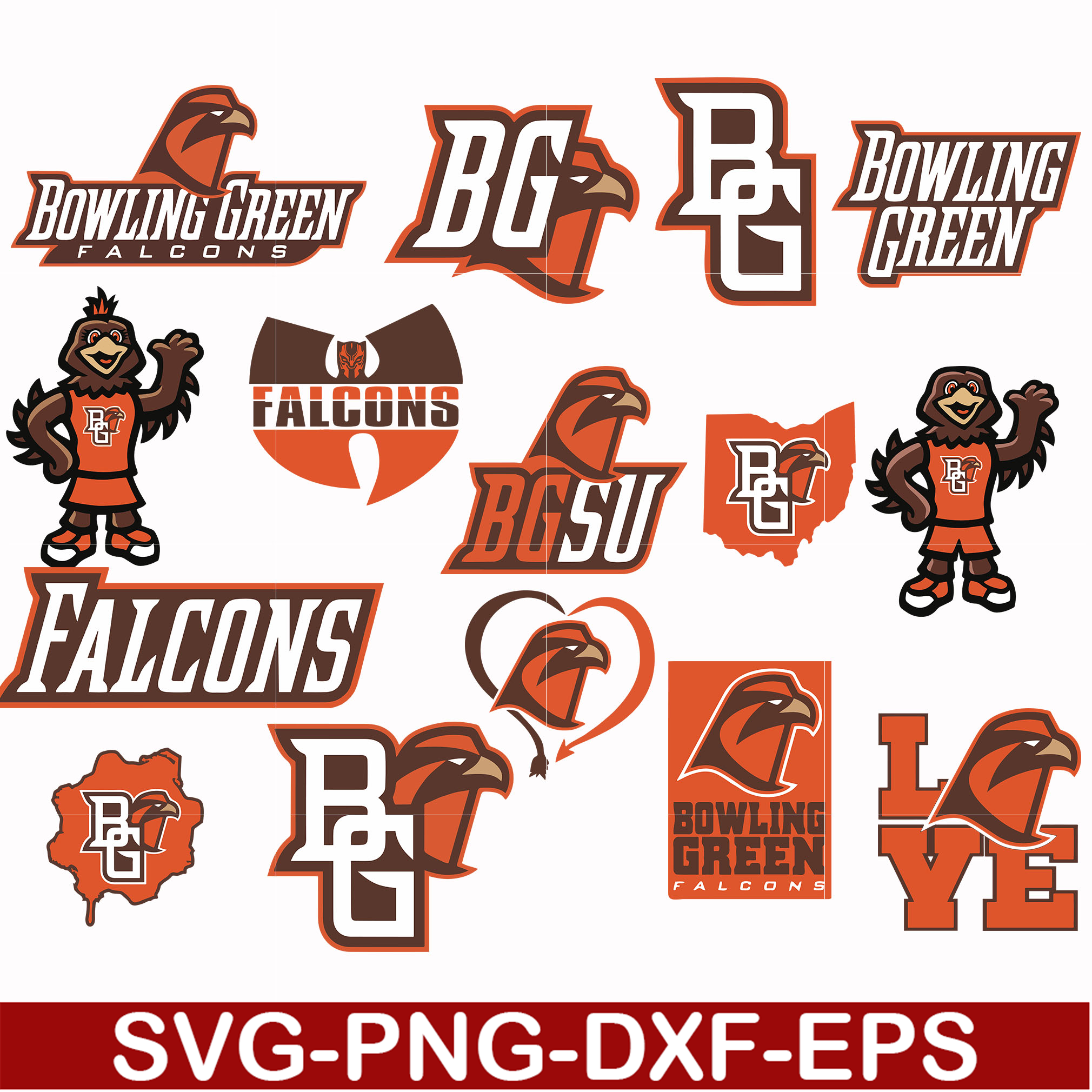 Bowling Green Falcons svg, png, dxf, eps file NCAA0000223 | Inspire Uplift