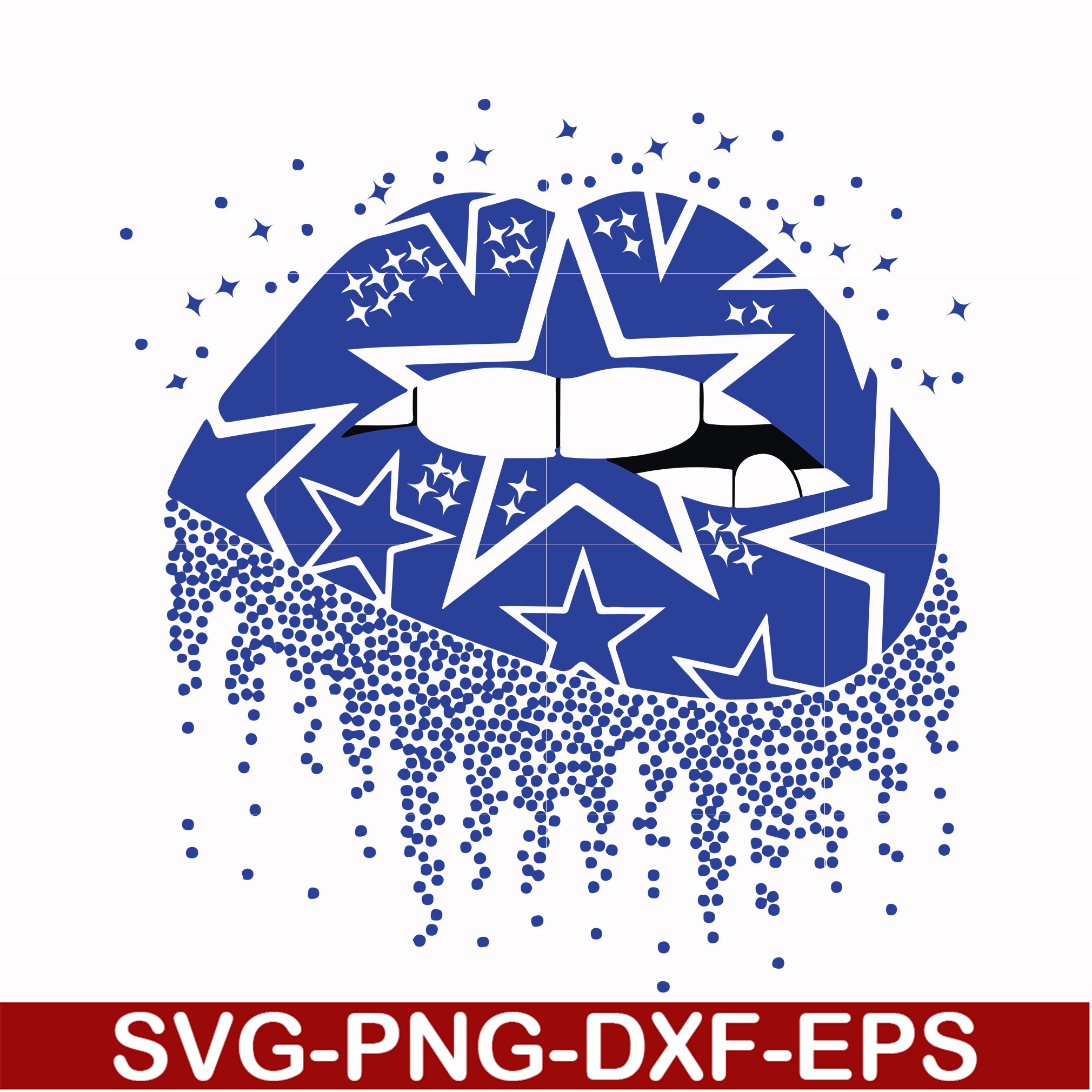 Cowboys lips, svg, png, dxf, eps file NFL0000115 | Inspire Uplift