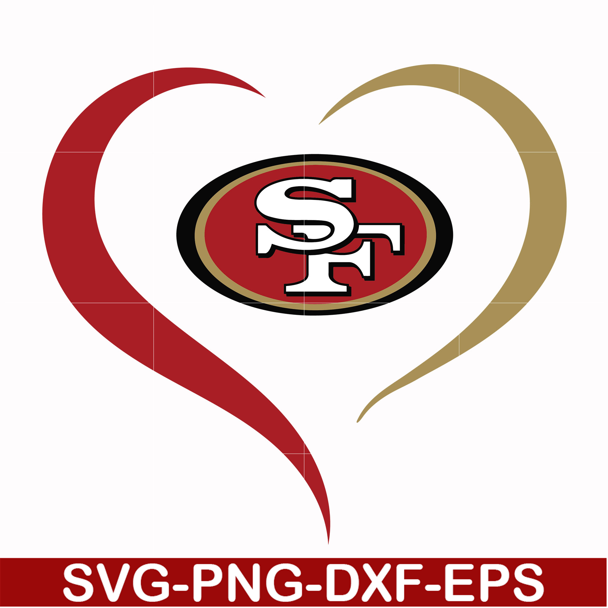 San francisco 49ers heart svg, 49ers heart svg, Nfl svg, png | Inspire ...