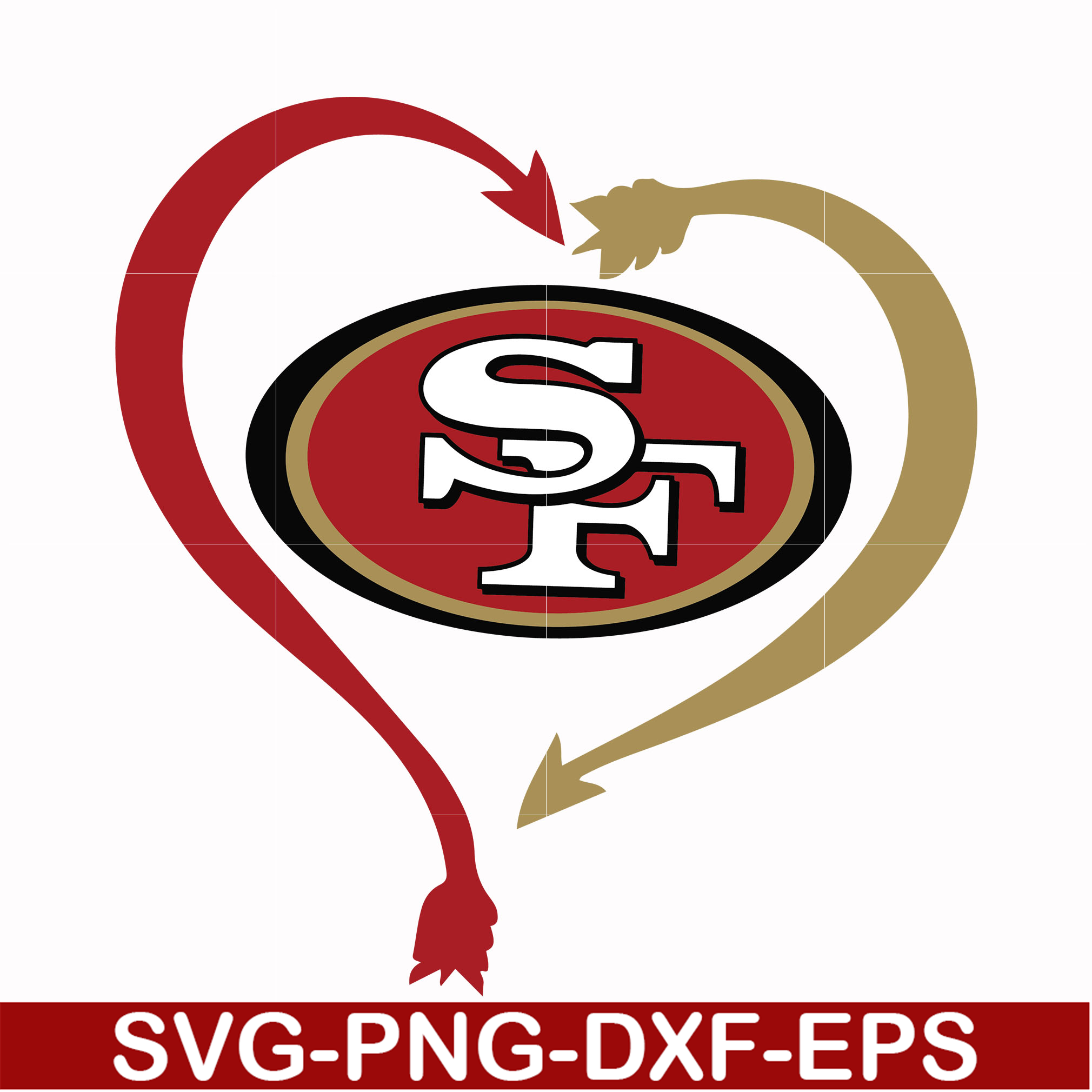 San francisco 49ers heart svg, 49ers heart svg, Nfl svg, png - Inspire ...