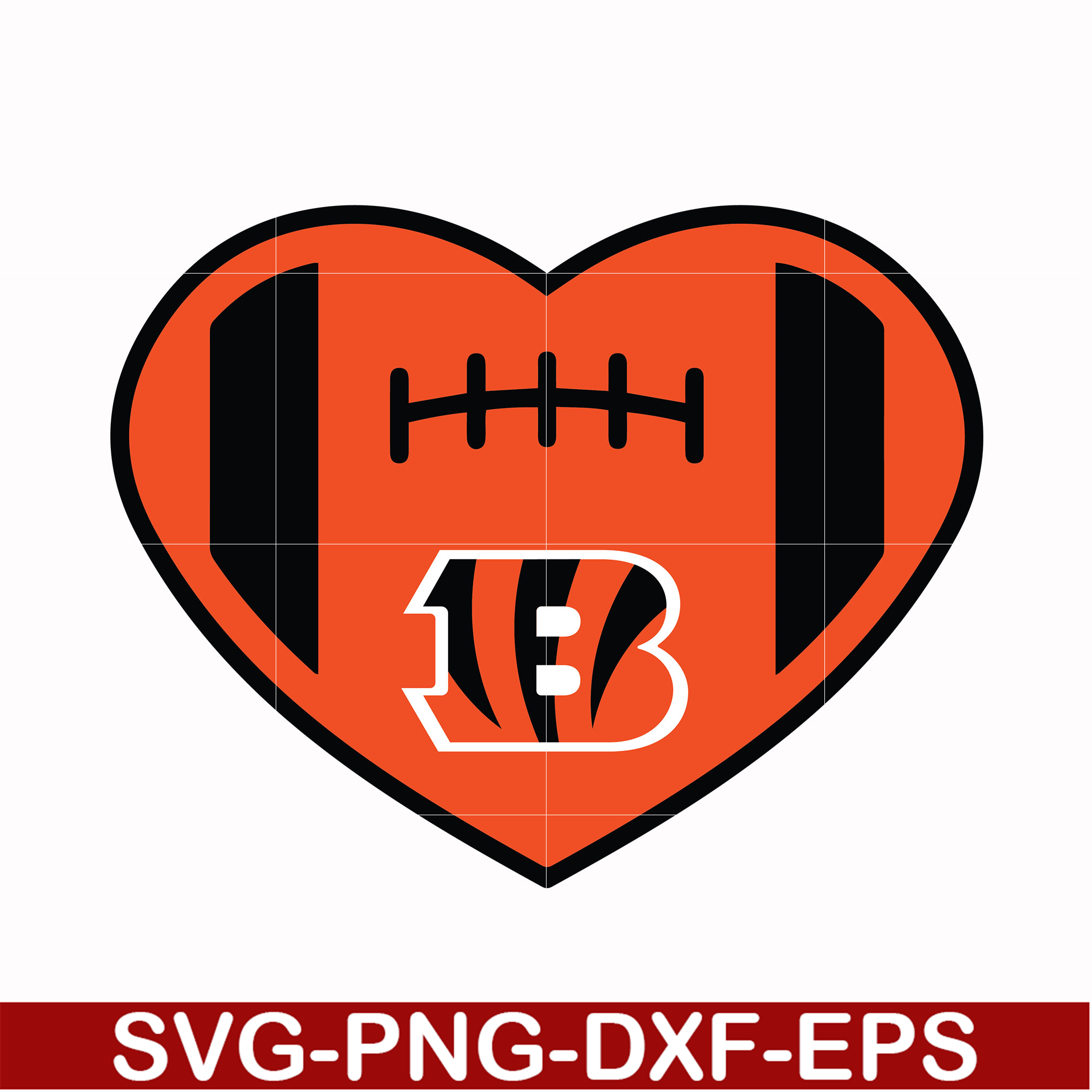 Cincinnati Bengals heart svg, Cincinnati Bengals svg, Bengal | Inspire ...