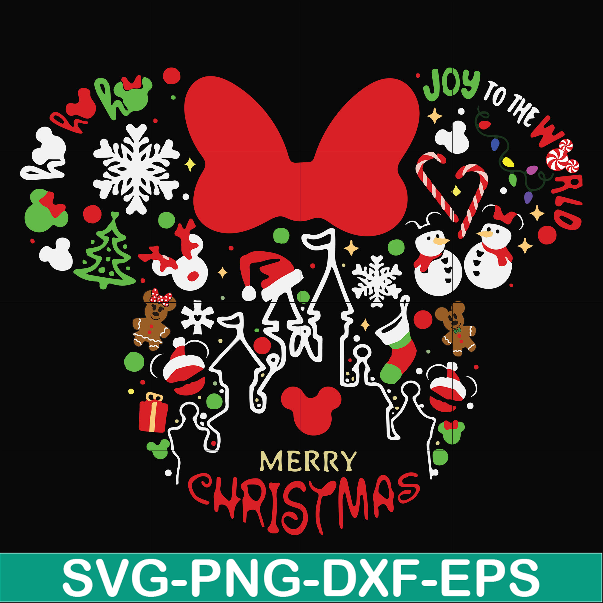 Merry Christmas Disney Minnie mouse svg, png, dxf, eps digit - Inspire ...