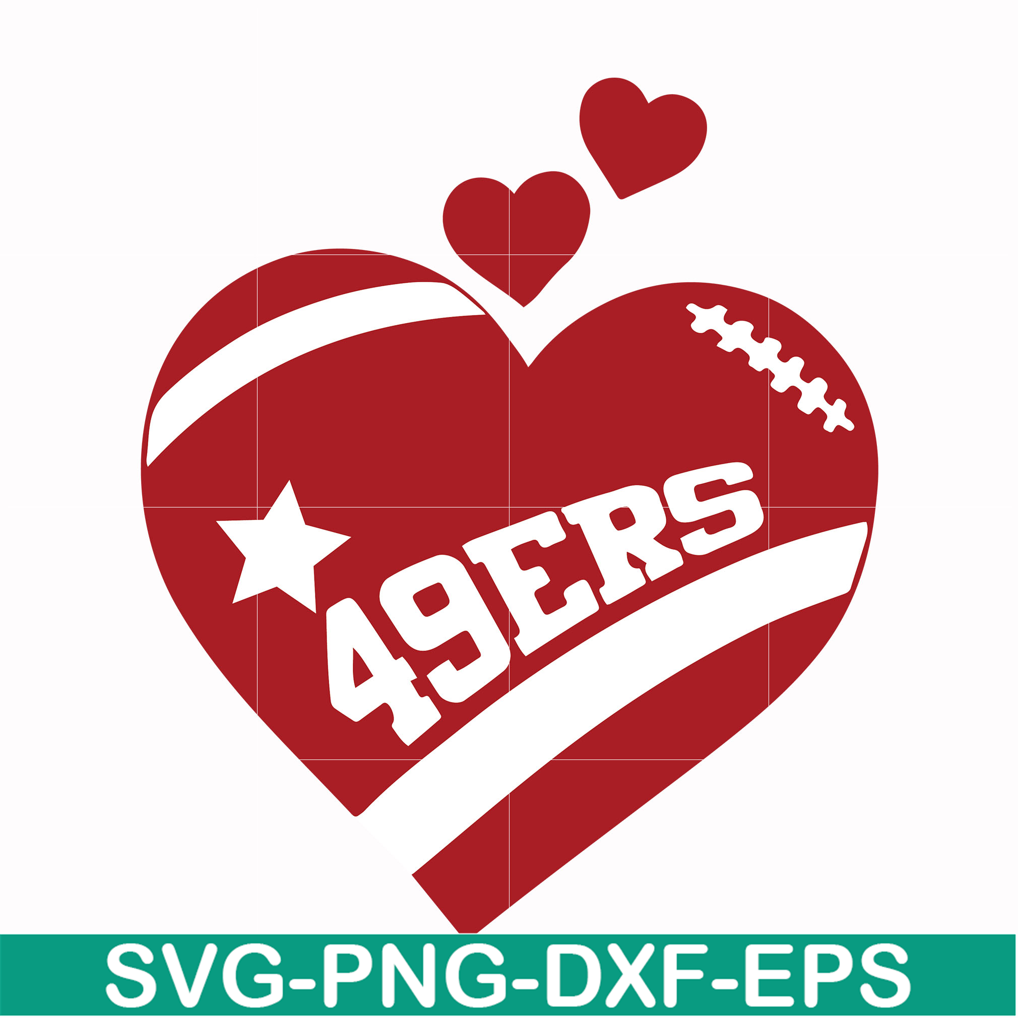 San francisco 49ers heart svg, 49ers heart svg, Nfl svg, png - Inspire ...