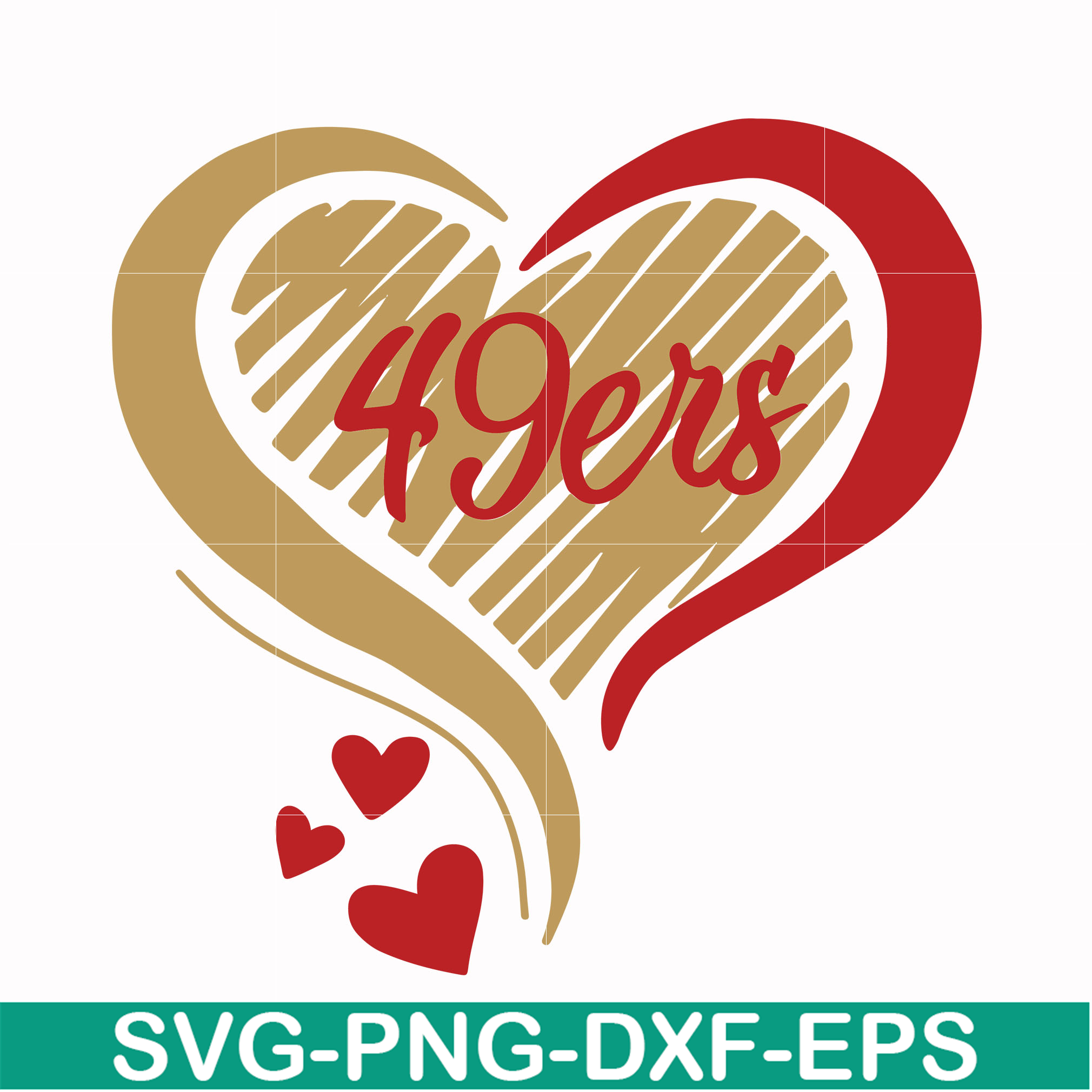 San francisco 49ers heart svg, 49ers heart svg, Nfl svg, png | Inspire ...