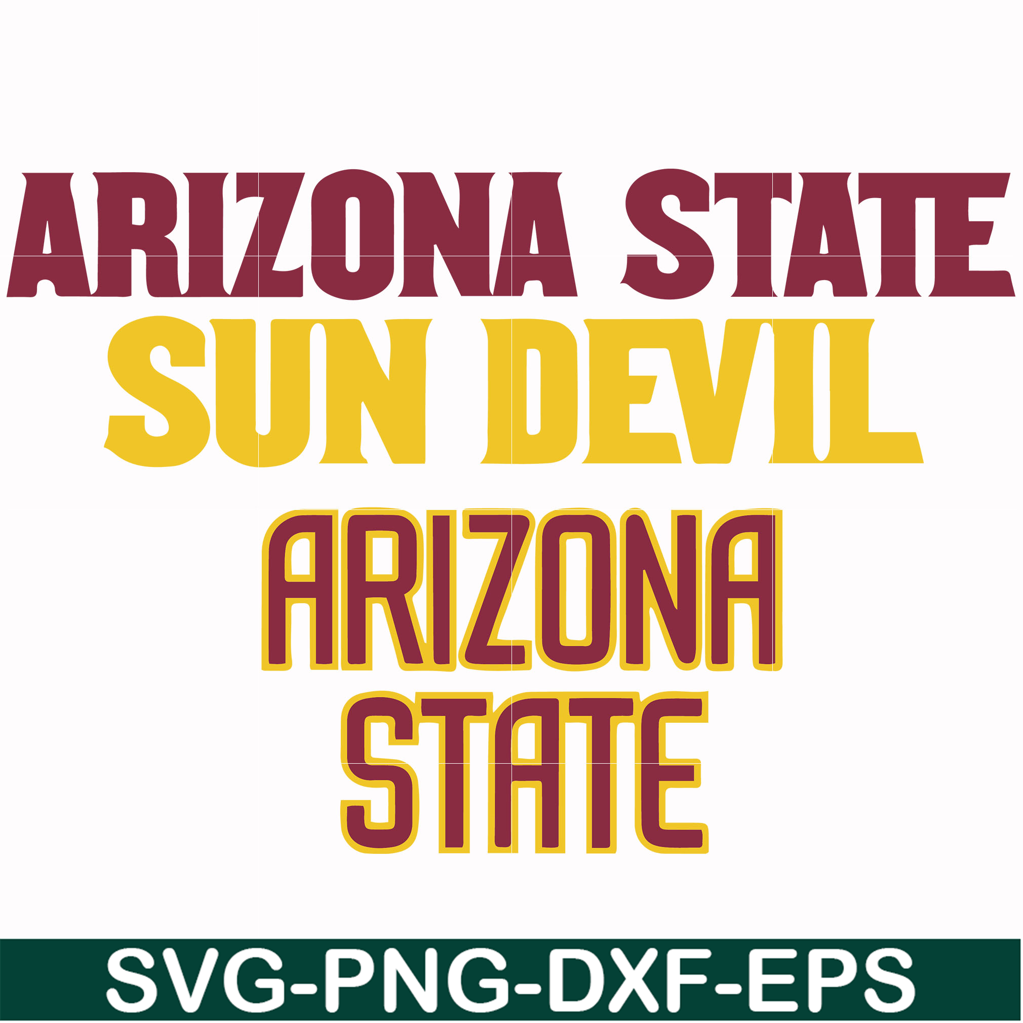 Arizona State Sun Devils svg, png, dxf, eps file NCAA0000220 | Inspire ...