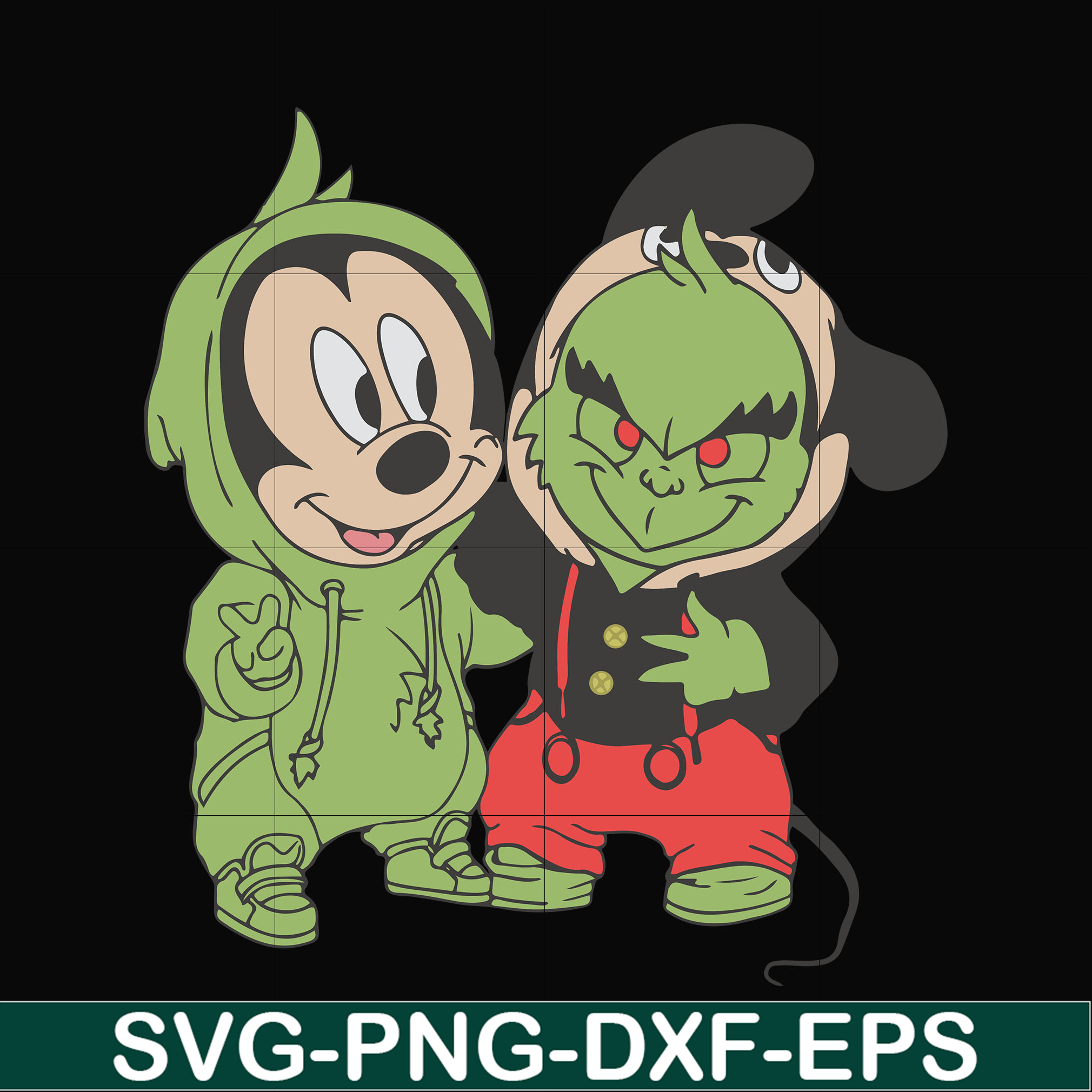 Baby Grinch And Mickey Mouse svg, png, dxf, eps digital file - Inspire ...