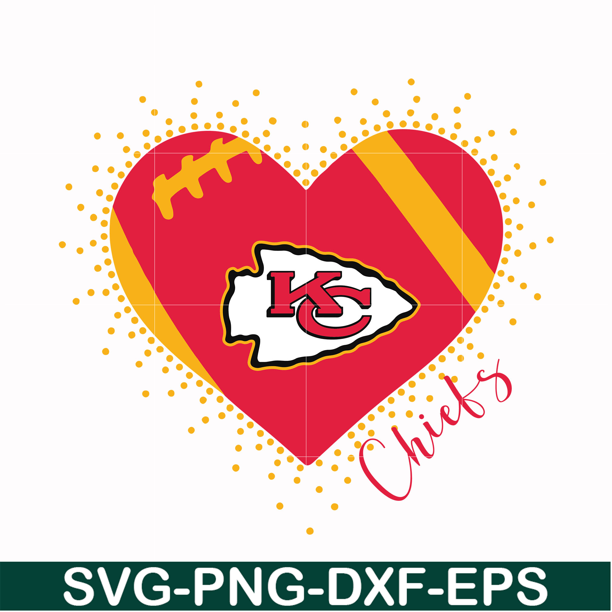 Kansas City Chiefs heart svg, Chiefs heart svg, Nfl svg, png | Inspire ...