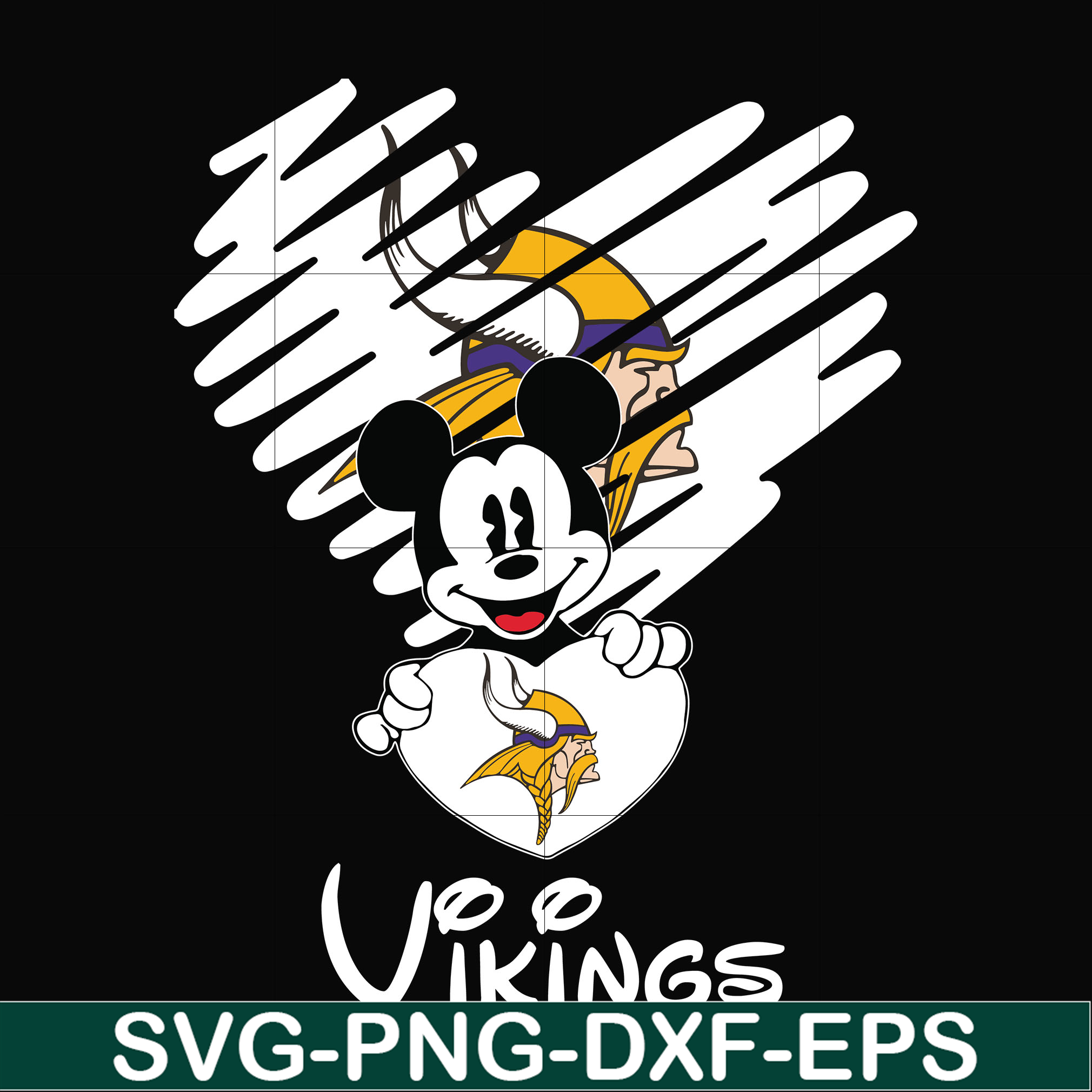 Vikings heart svg, png, dxf, eps digital file NNFL0054 - Inspire Uplift