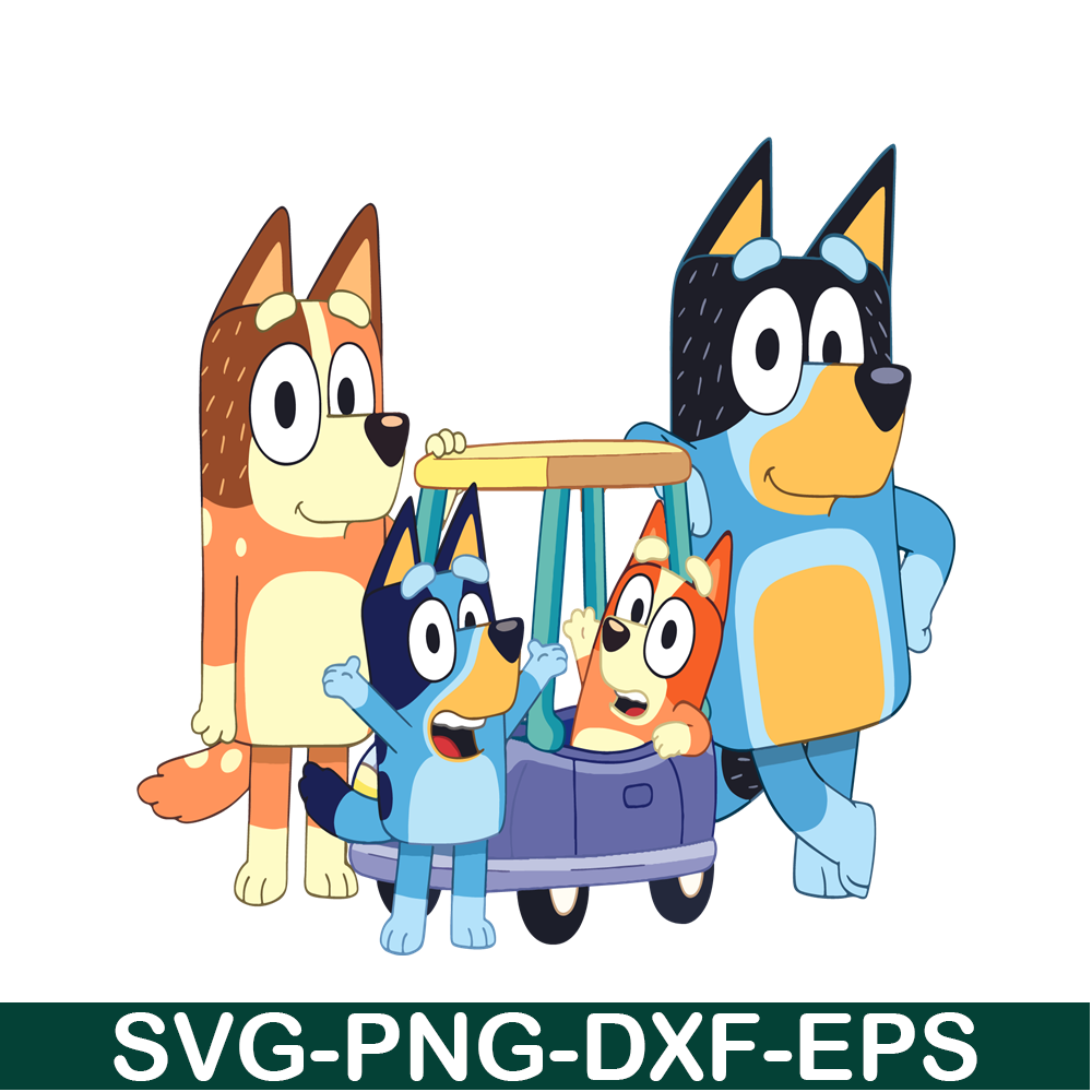 Bluey Family Playing Together SVG PDF PNG Bluey Family SVG B | Inspire ...