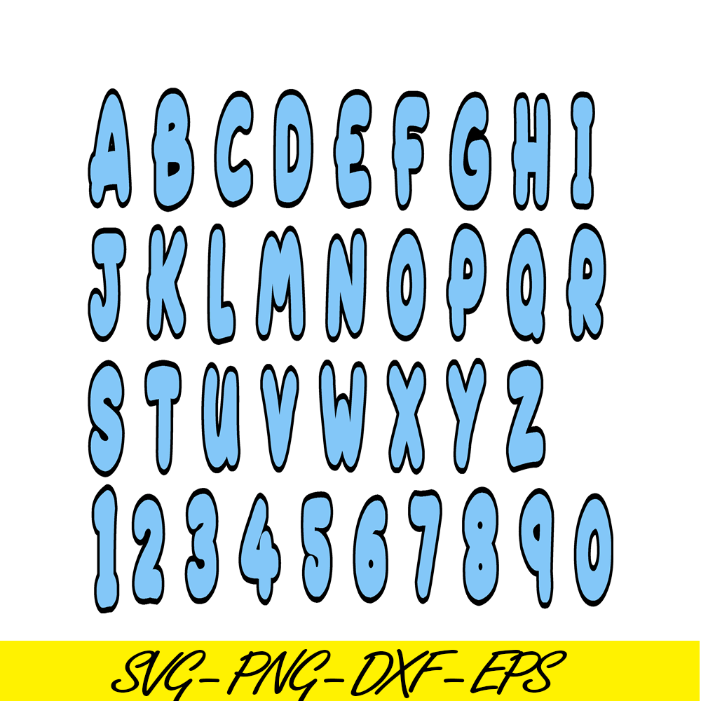 Bluey Alphabet SVG PNG DXF EPS Bluey Design SVG Bluey Vibes | Inspire ...