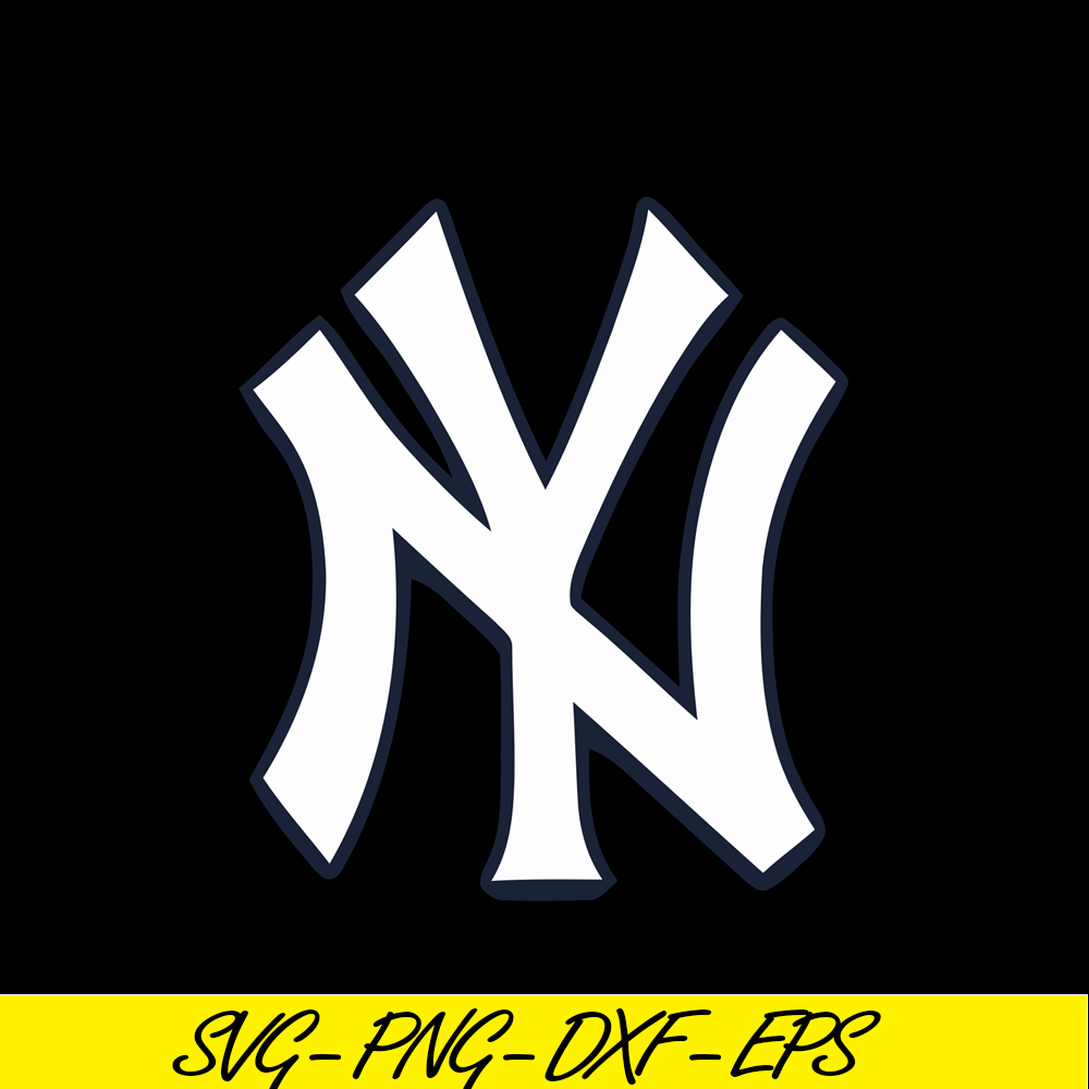 NewYork Yankees White Logo SVG, Major League Baseball SVG, B | Inspire ...