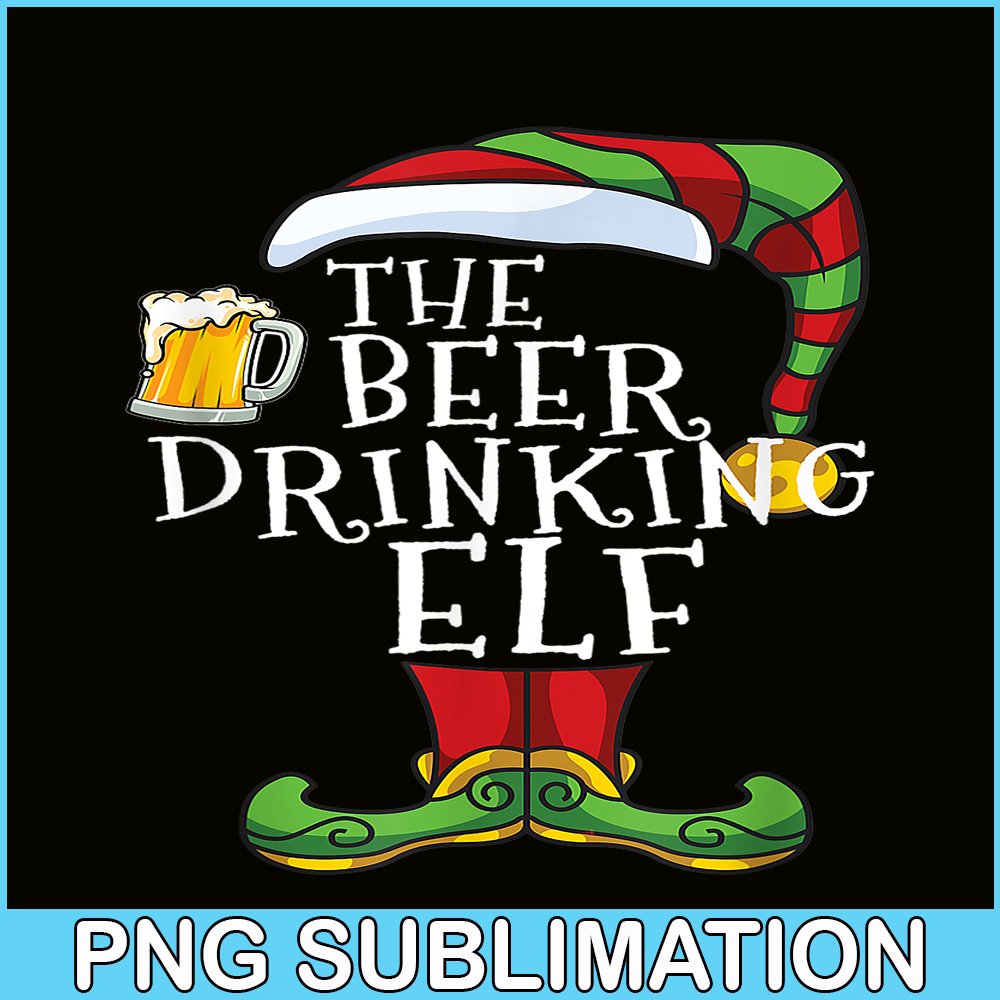 The Beer Drinking Elf PNG Christmas Beer PNG Drunk Christmas - Inspire ...