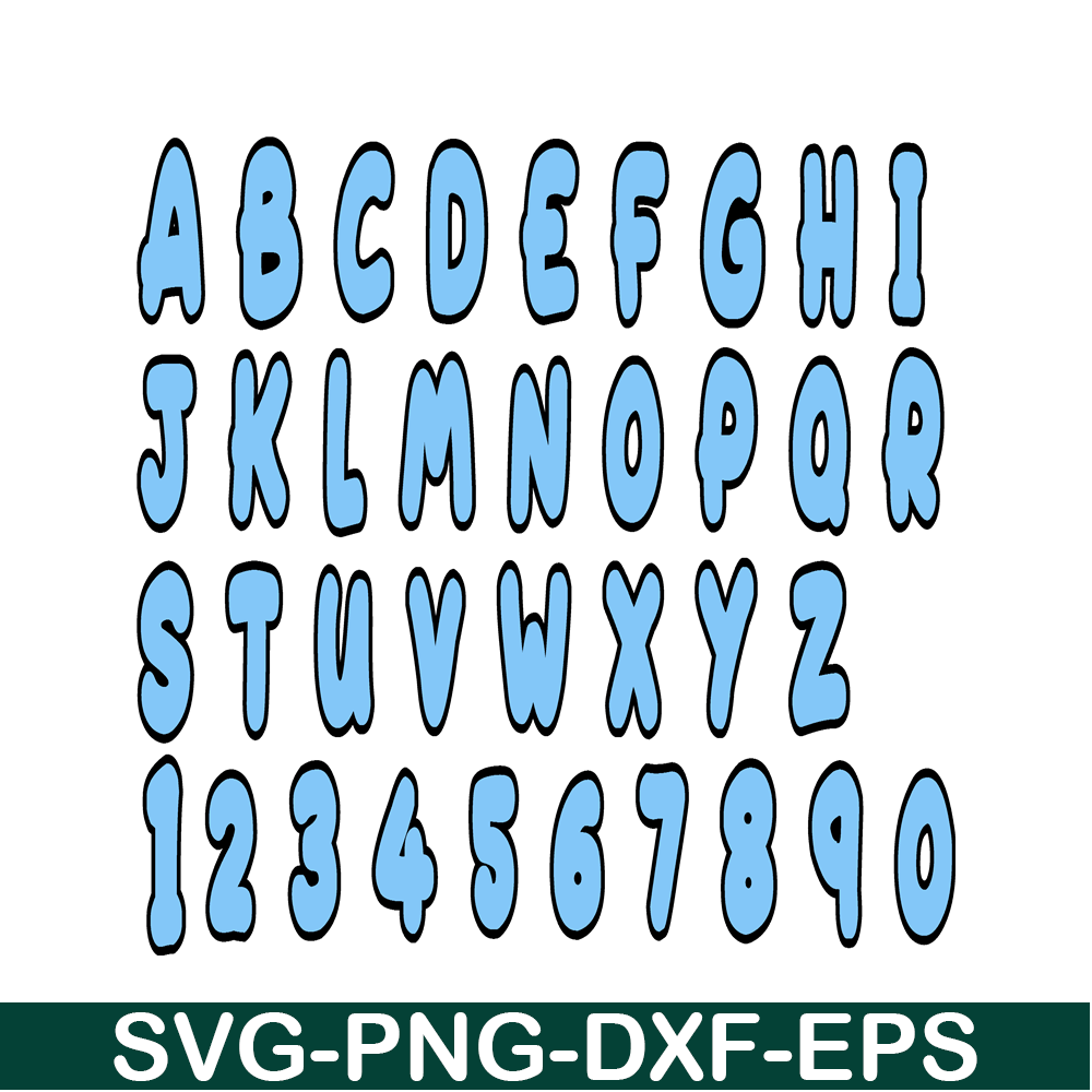 Bluey Alphabet SVG PNG DXF EPS Bluey Design SVG Bluey Vibes | Inspire ...