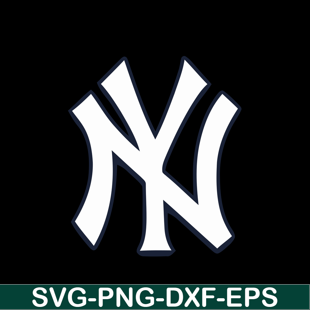 NewYork Yankees White Logo SVG, Major League Baseball SVG, B | Inspire ...