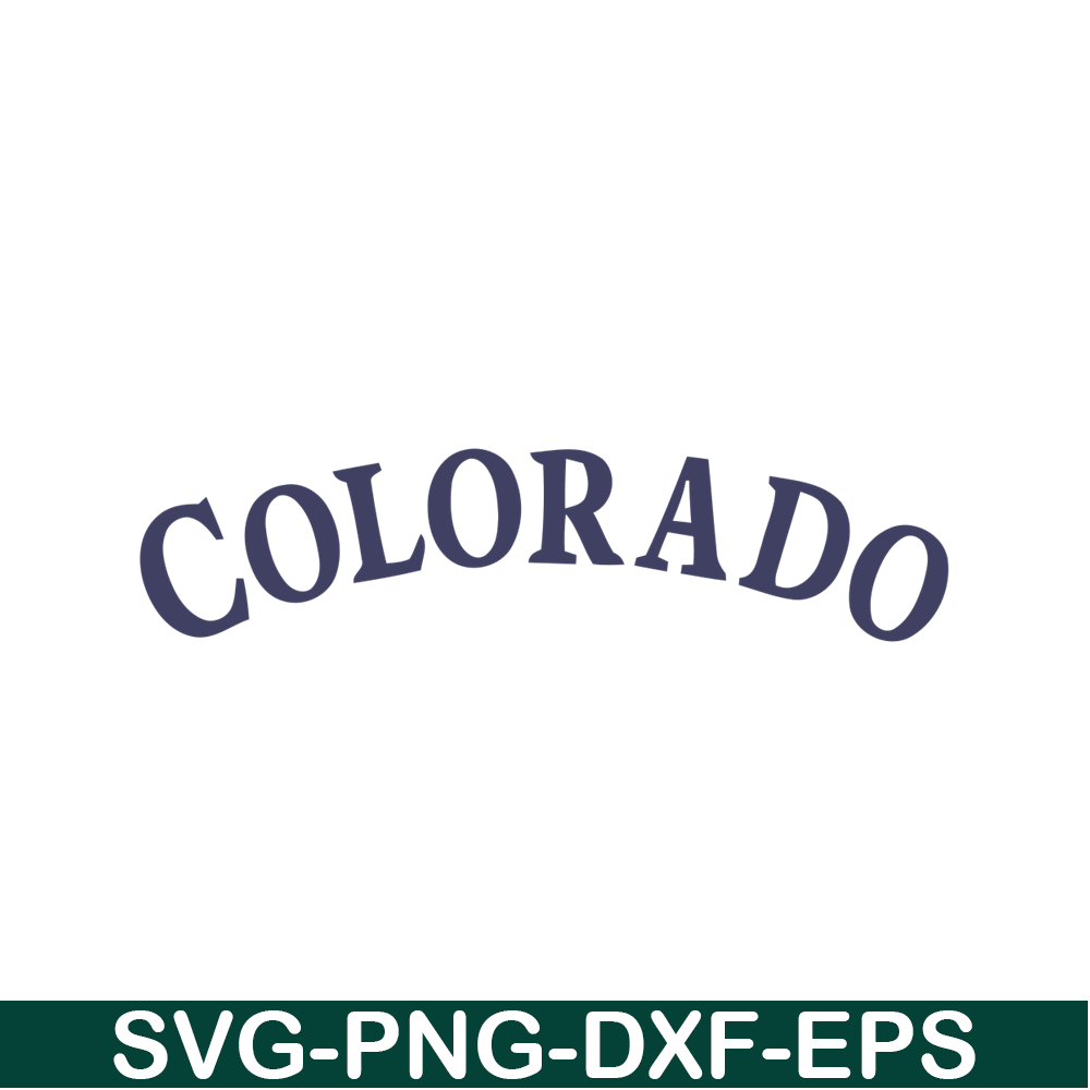 Colorado Text SVG PNG DXF EPS AI, Major League Baseball SVG, - Inspire ...
