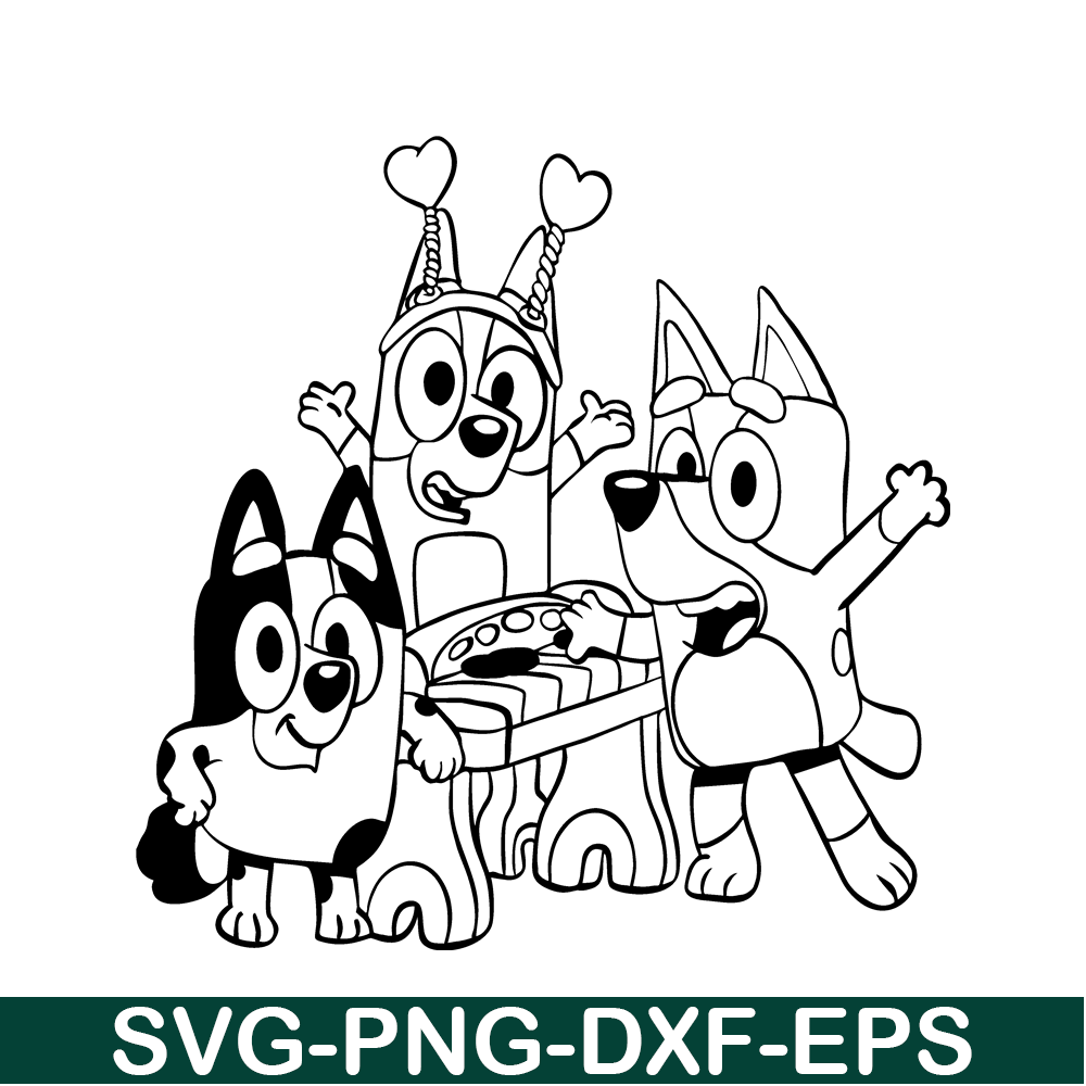 Bluey Playing SVG PNG DXF EPS Bluey Friends SVG Bluey Cartoo | Inspire ...