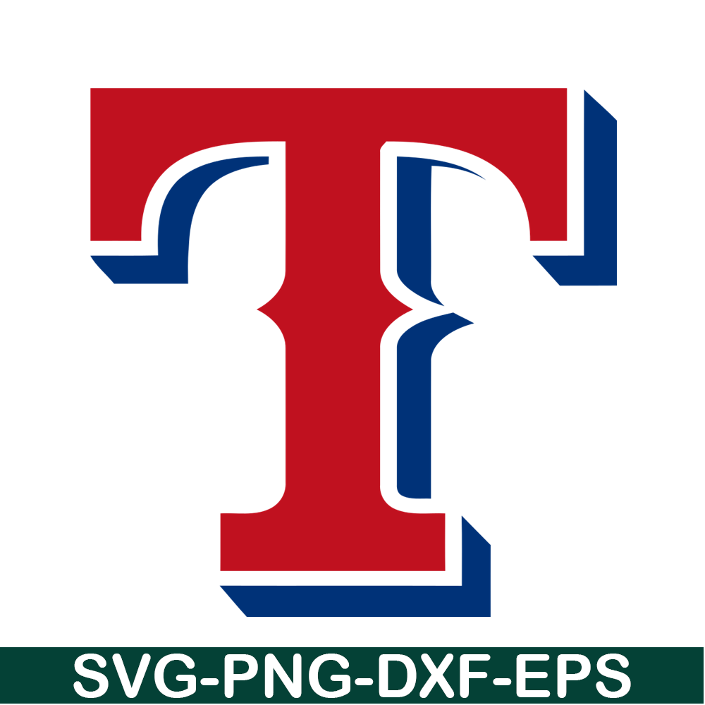 Texas Rangers The T Letter SVG, Major League Baseball SVG, B | Inspire ...