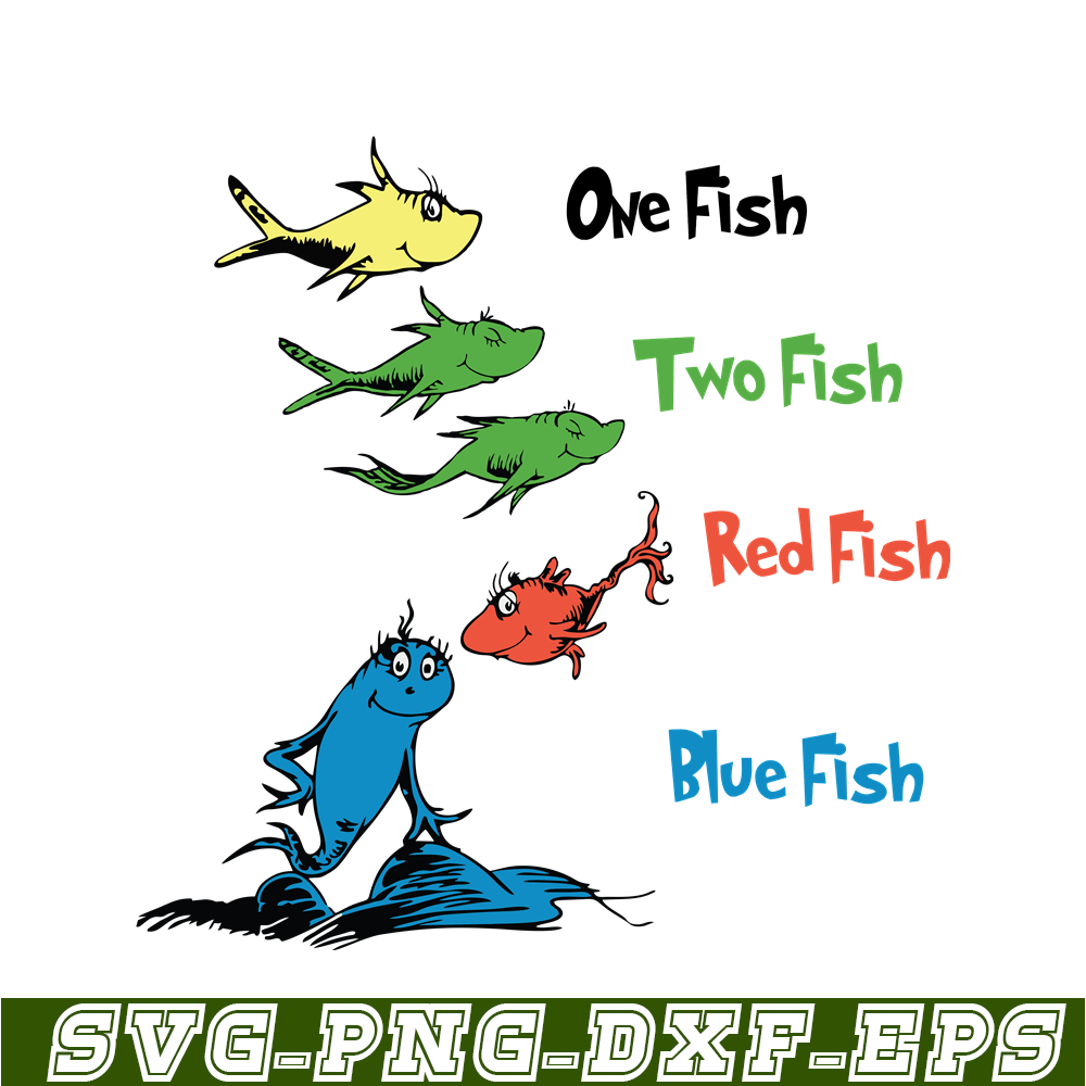 One Or Two Fish SVG, Dr Seuss SVG, Dr Seuss Quotes SVG DS105 | Inspire ...