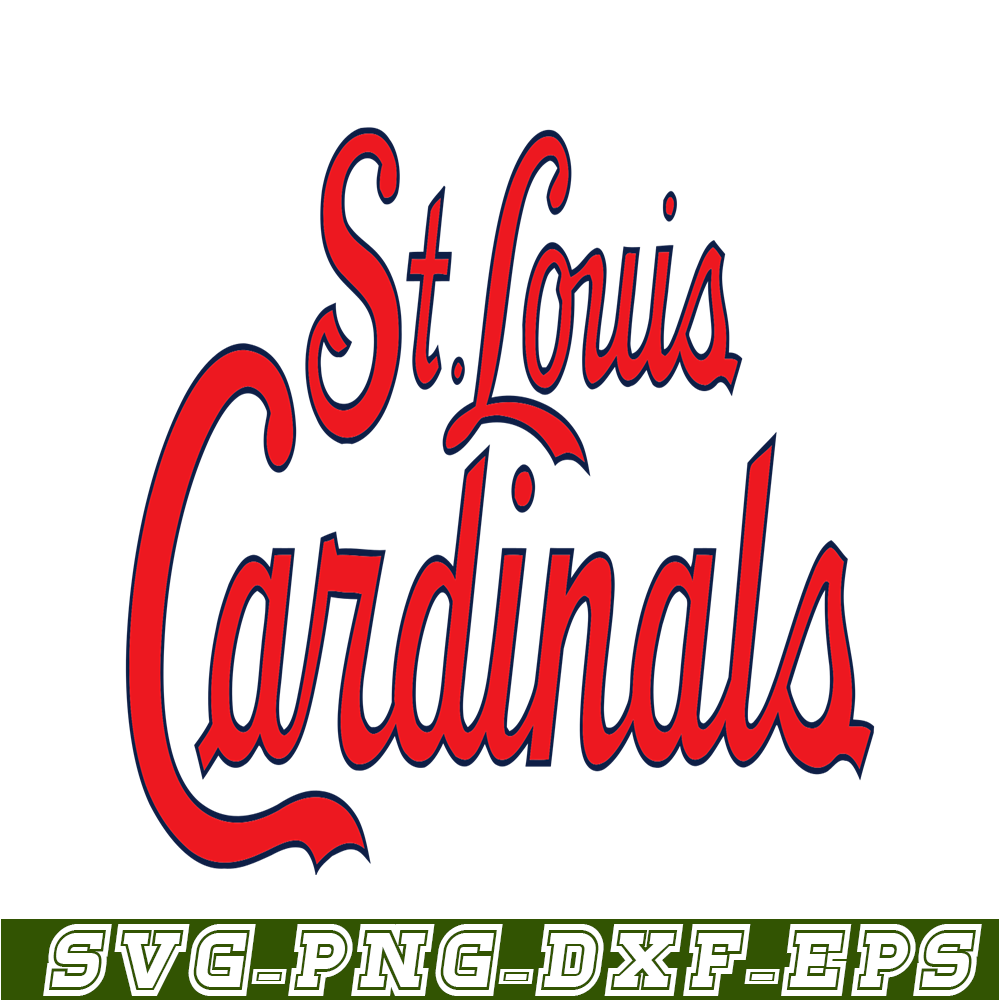 St. Louis Cardinals Red Text SVG, Major League Baseball SVG, | Inspire ...