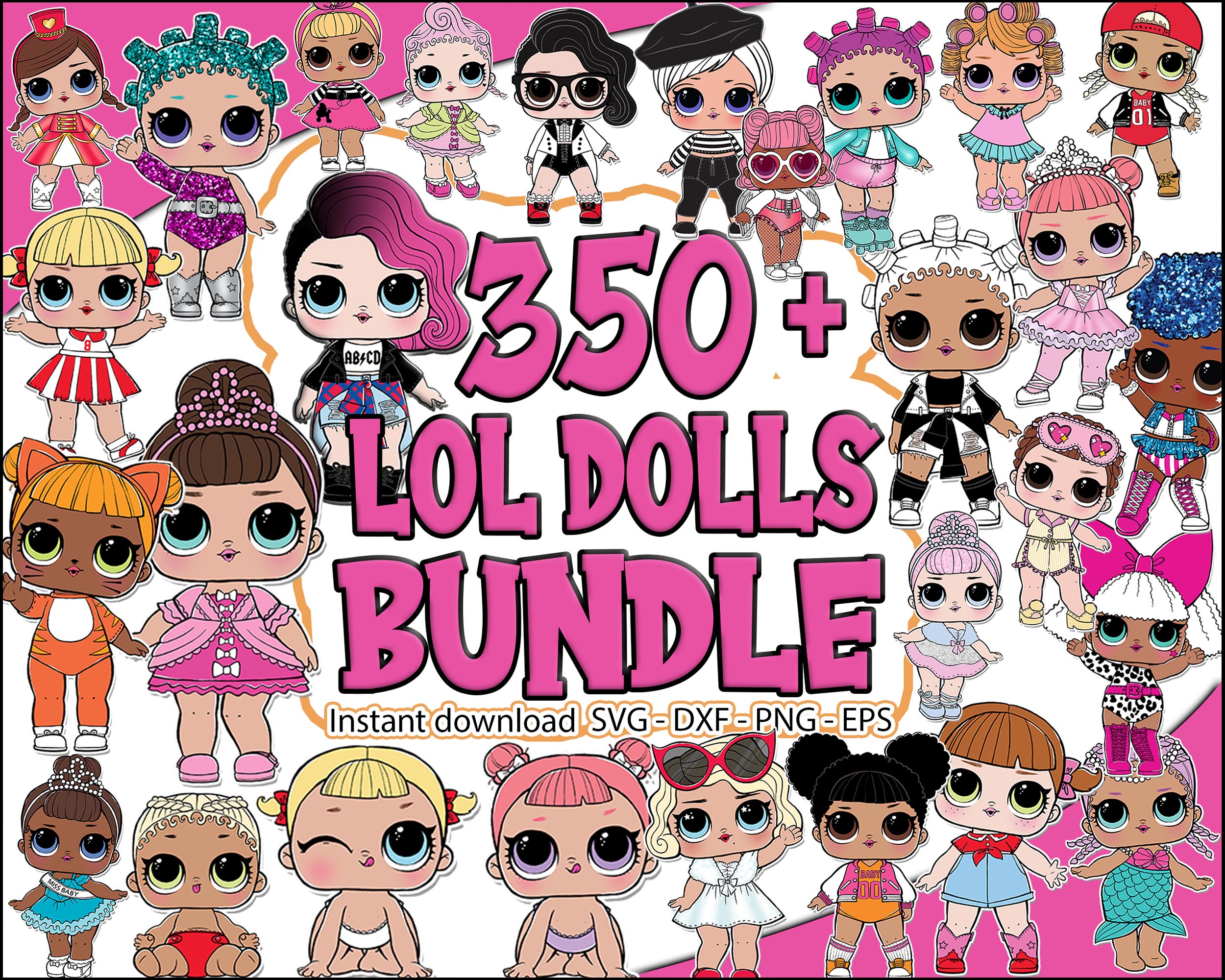 Baby Doll Bundle Bundle dolls Svg, Beautiful Doll Png, clipa | Inspire ...