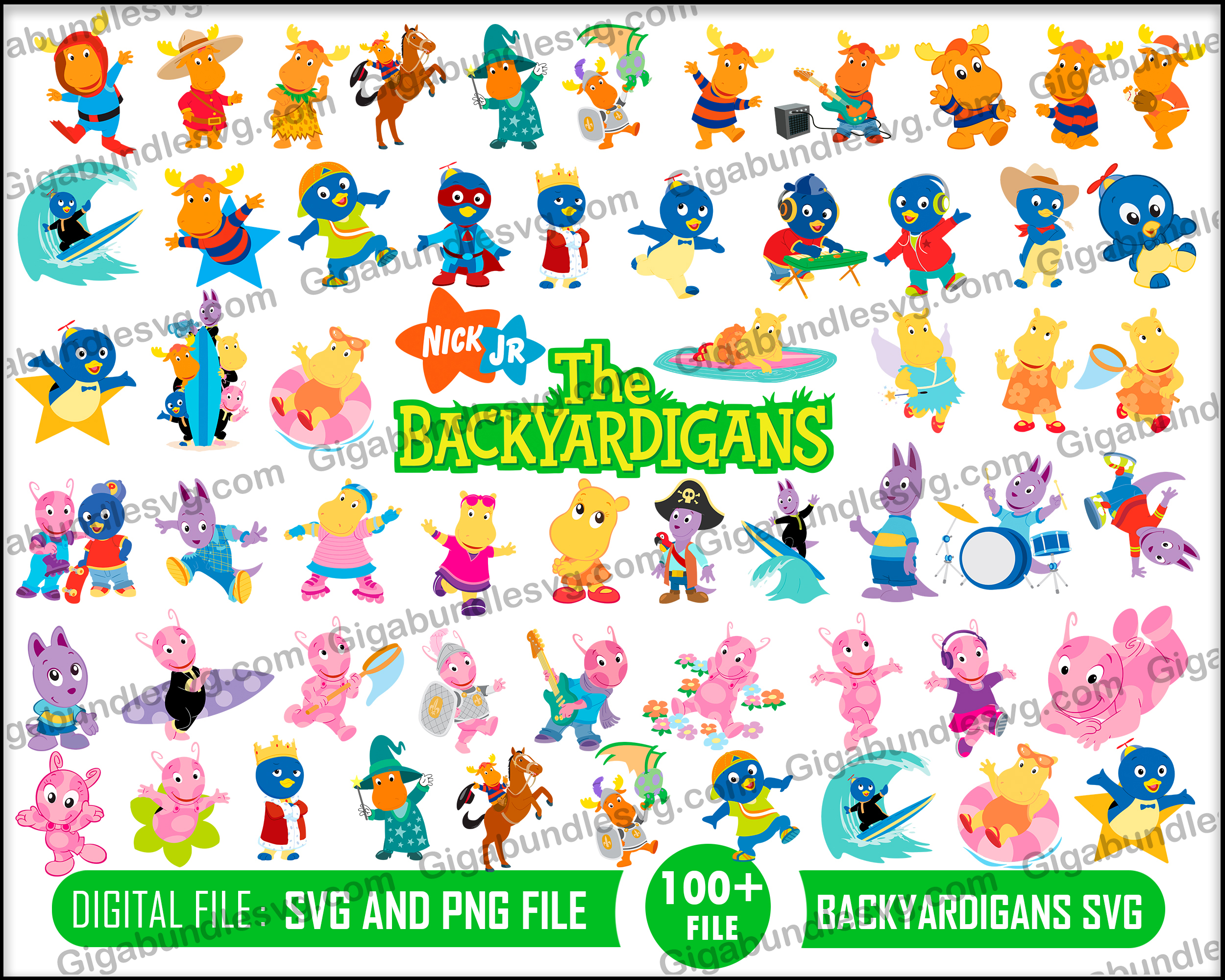 The backyardigans svg bundle, backyardigans clip art, uniqua | Inspire ...