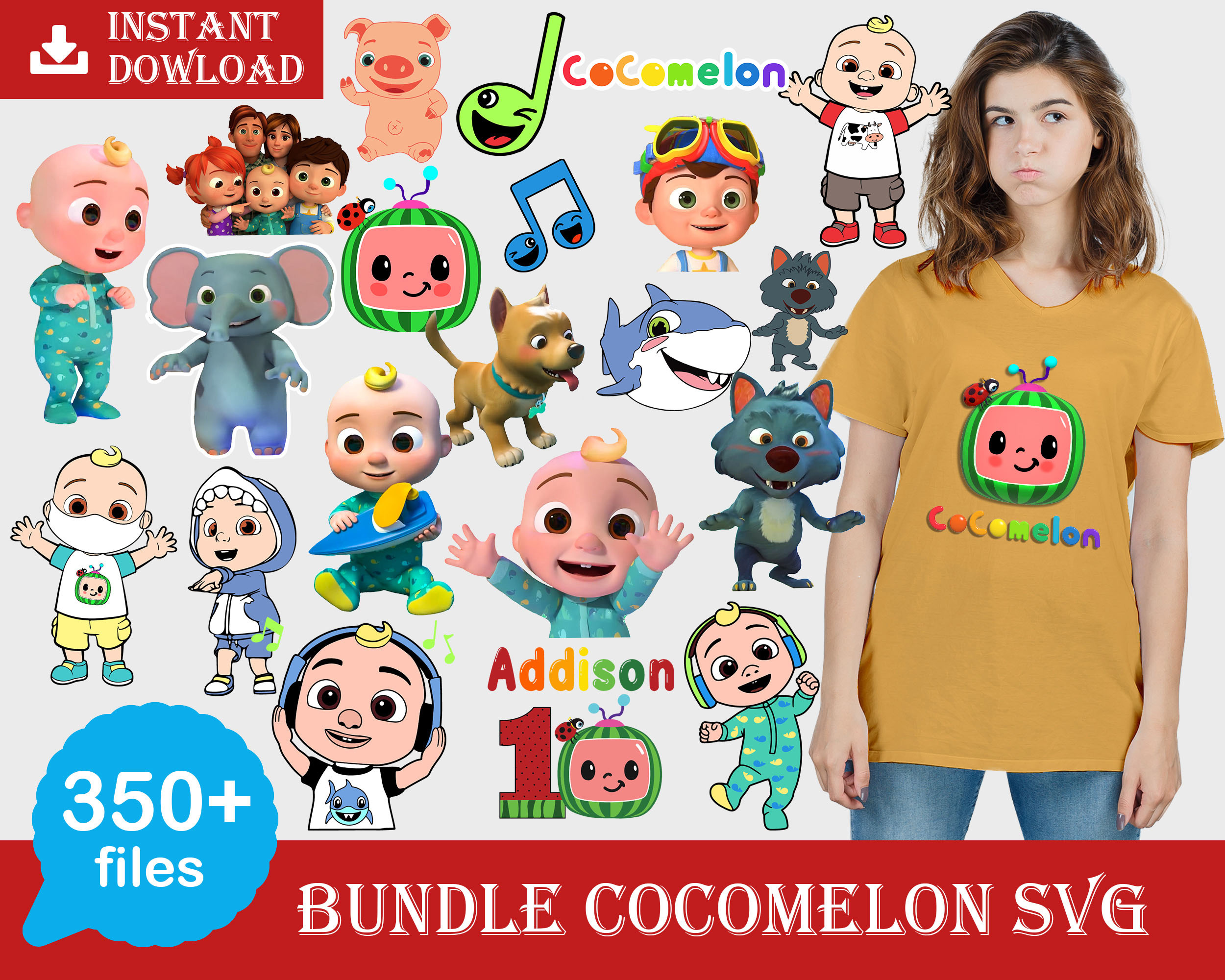 350 Bundle Cocomelon Svg, Cocomelon Clipart Cocomelon Party | Inspire ...