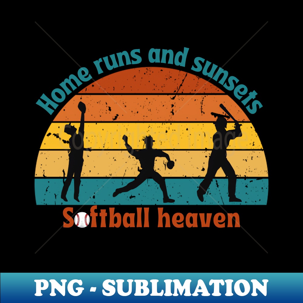 Softball Sunset Where Home Runs Shine - Elegant Sublimation | Inspire ...
