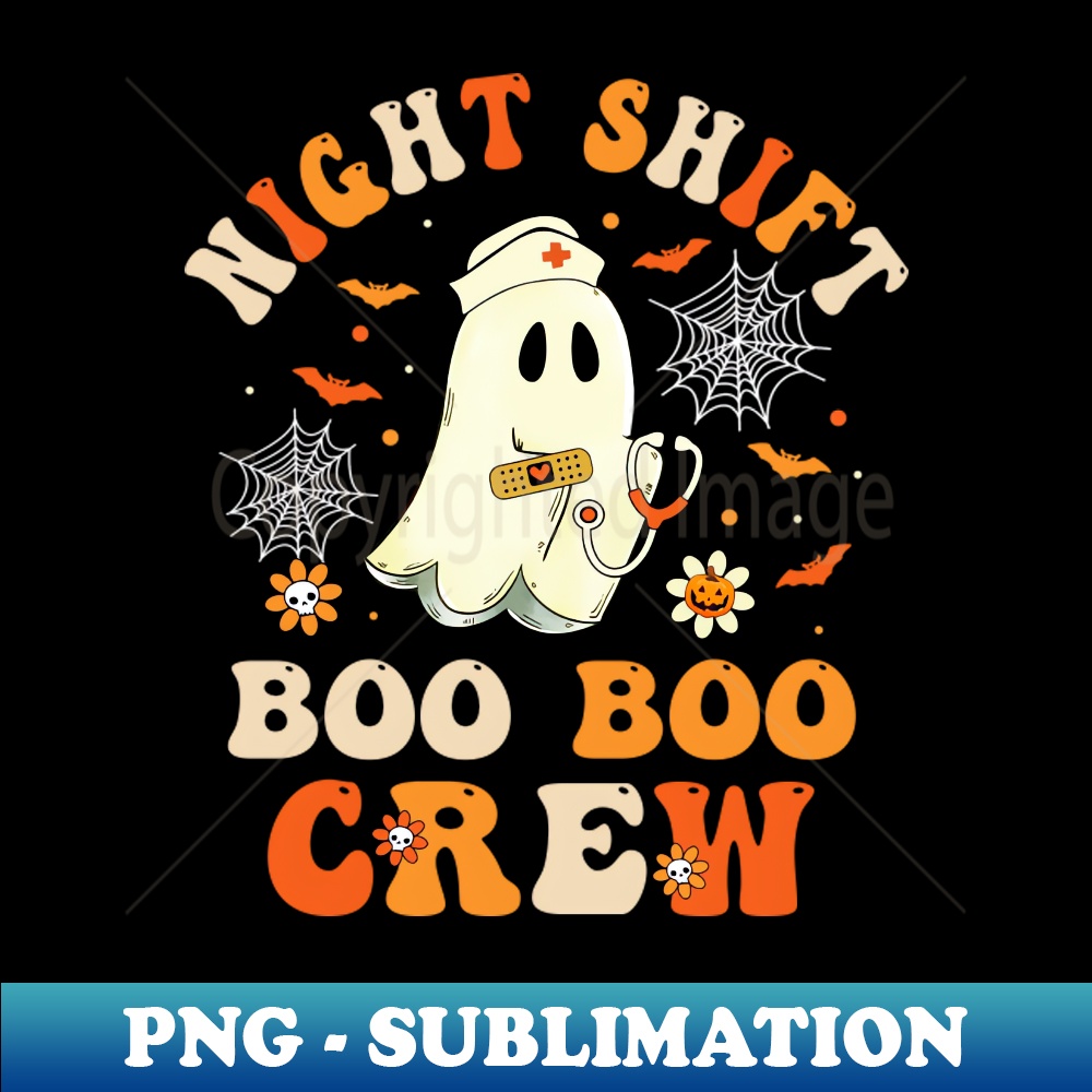Night Shift Boo Boo Crew Doctor Nurse Ghost Halloween - Prof | Inspire ...