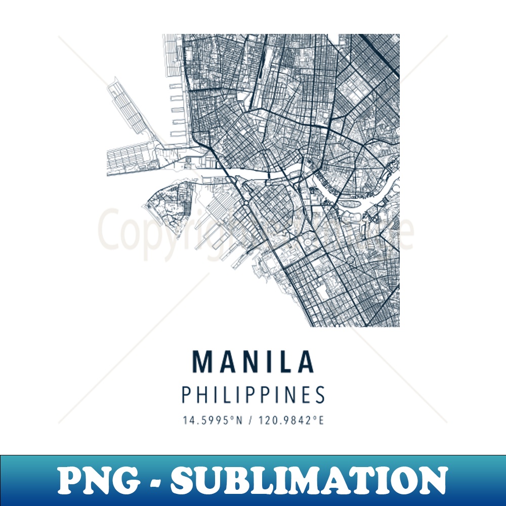 manila simple map - Artistic Sublimation Digital File - Perf | Inspire ...