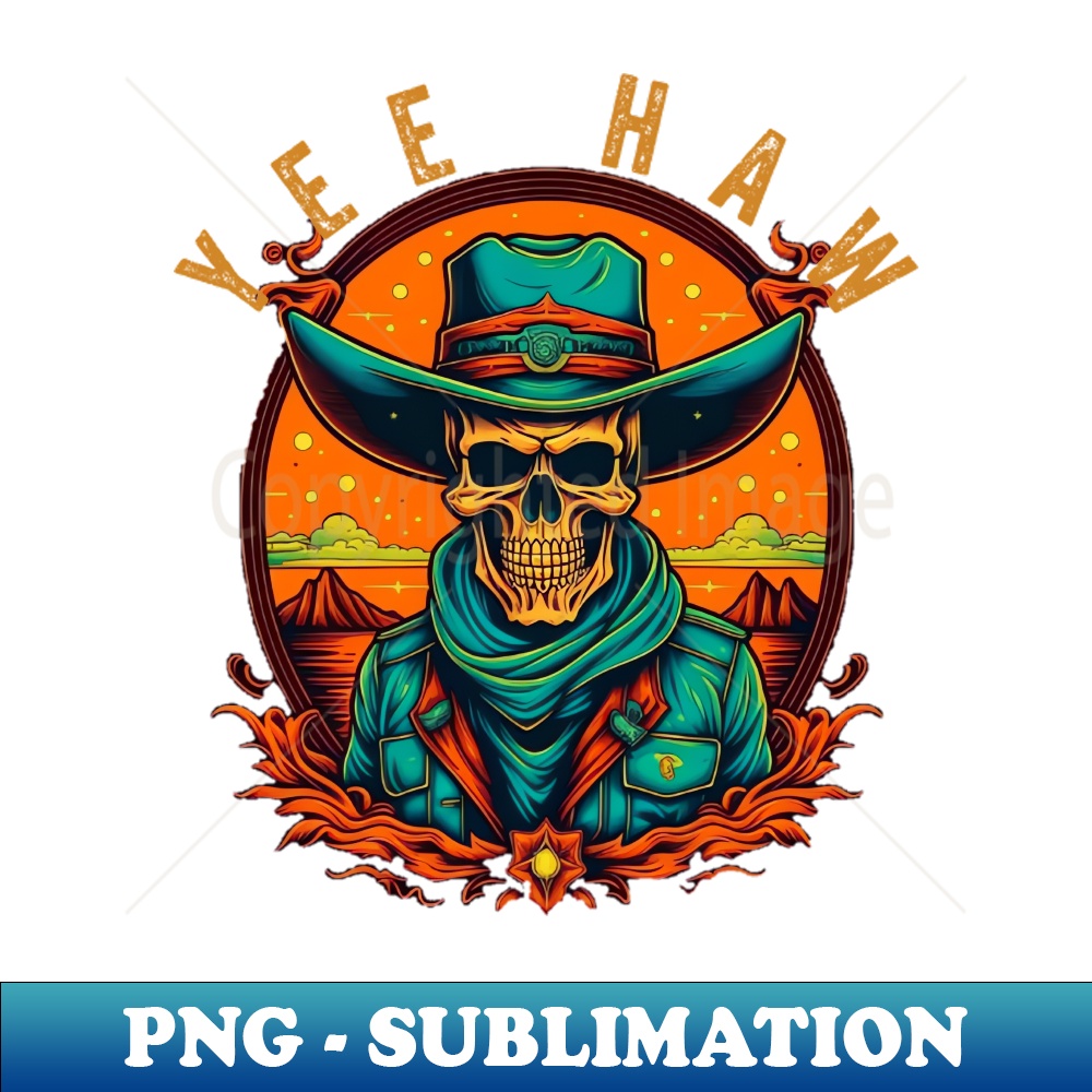 Skeleton yee haw desert ghost cowboy with gun Halloween - Ex | Inspire ...