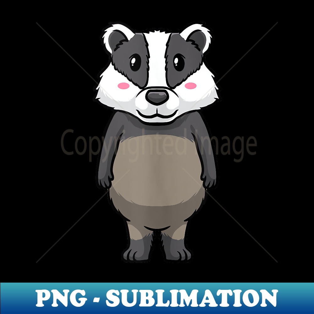 Badger Kawaii Emoticon - Sublimation-Ready PNG File - Unleas | Inspire ...