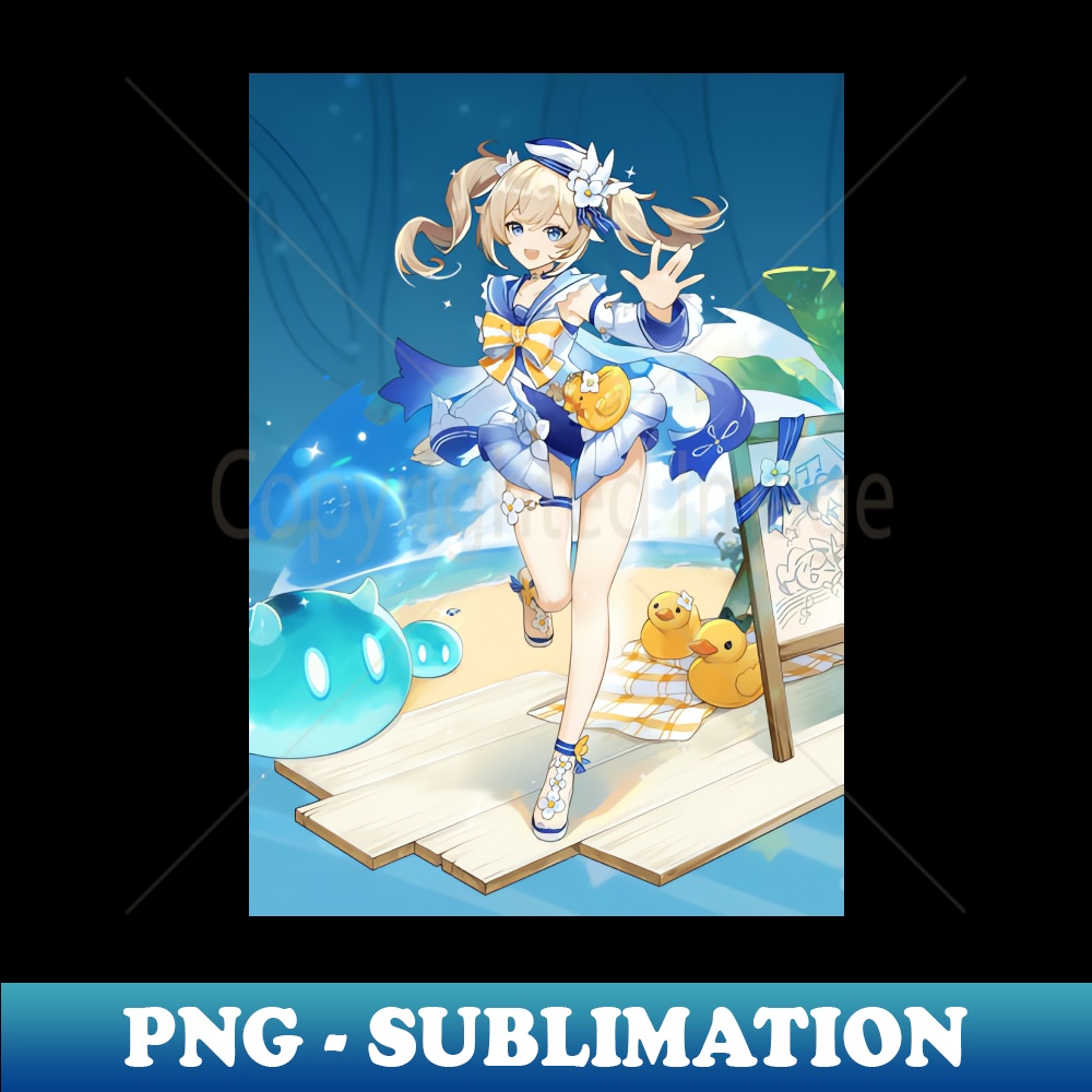 Barbara Genshin Impact - Retro PNG Sublimation Digital Downl - Inspire ...