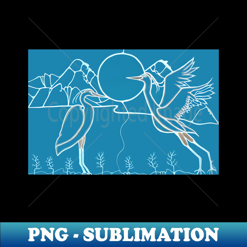 kissing cranes - Special Edition Sublimation PNG File - Revo | Inspire ...